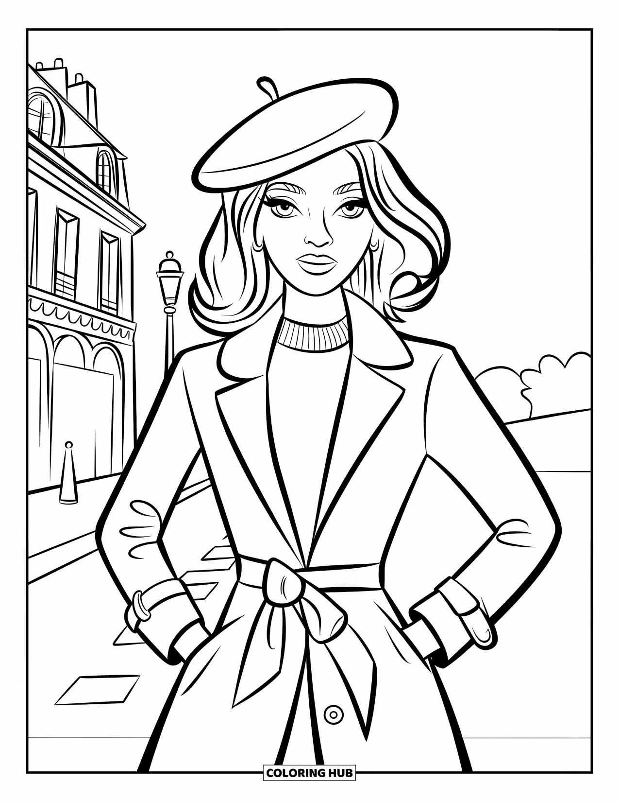 65+ Paris Coloring Pages for Kids & Adults (Free Printable PDFs)
