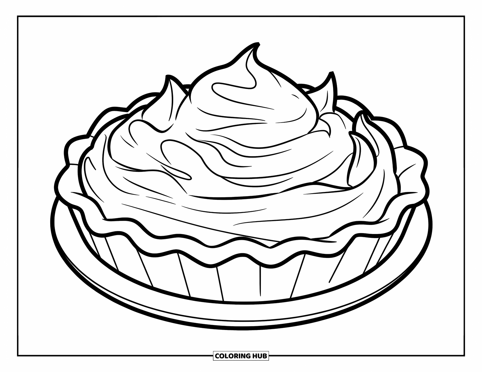 75+ Pie Coloring Pages for Kids & Adults (Free Printable PDFs)