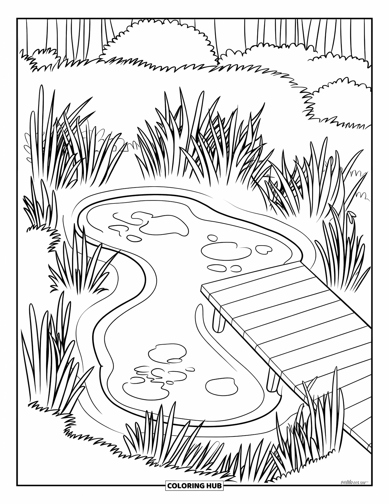 80+ Pond Coloring Pages for Kids & Adults (Free Printable PDFs)