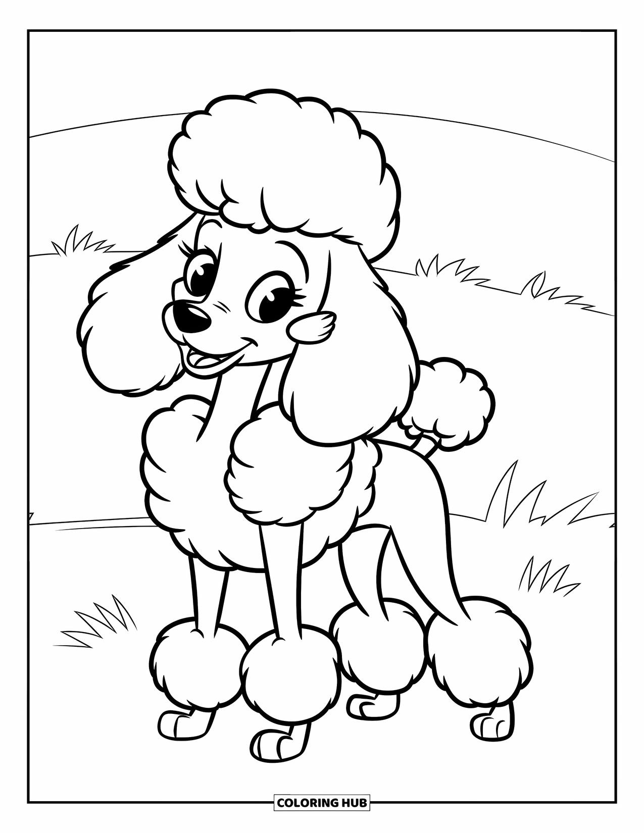 80+ Poodle Coloring Pages for Kids & Adults (Free Printable PDFs)