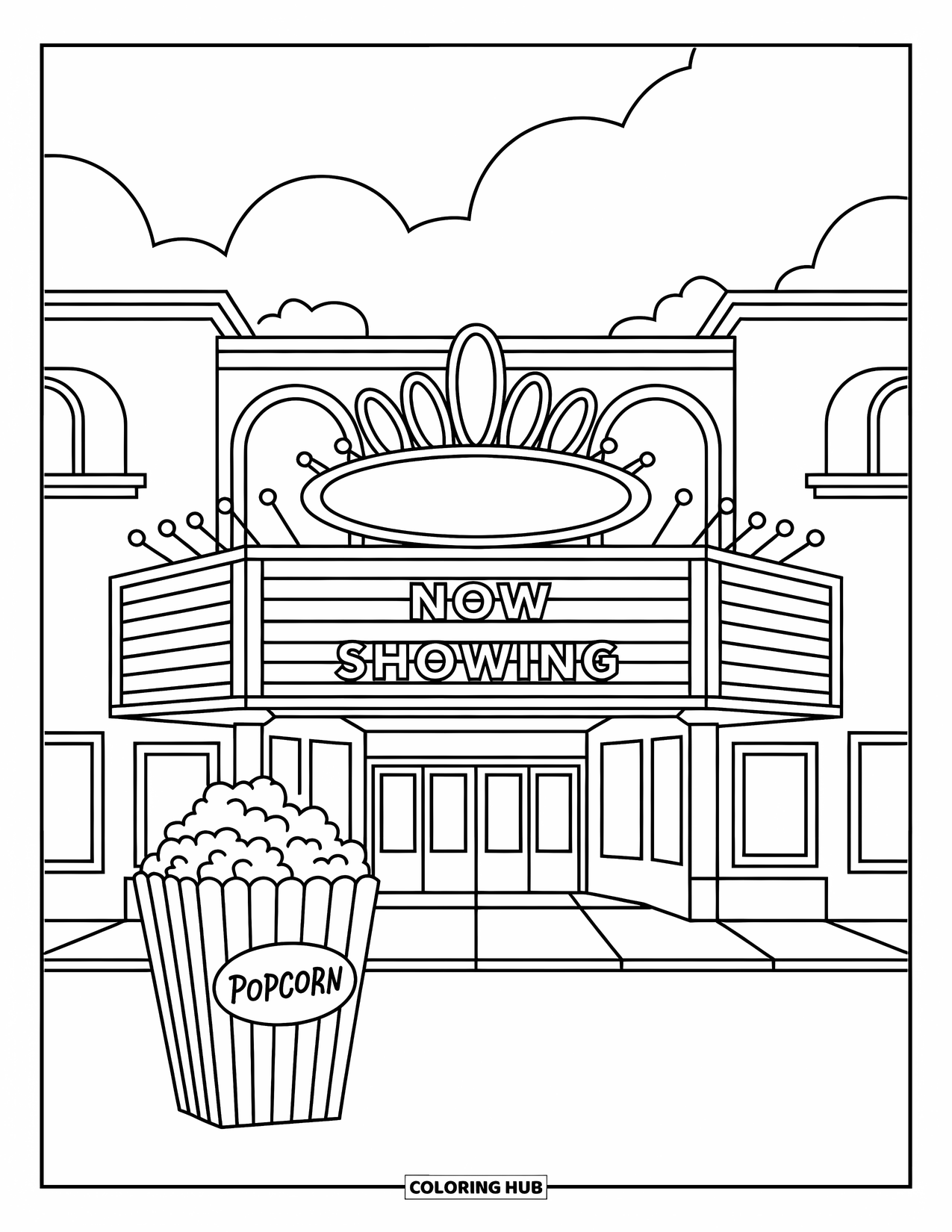 75+ Popcorn Coloring Pages for Kids & Adults (Free Printable PDFs)