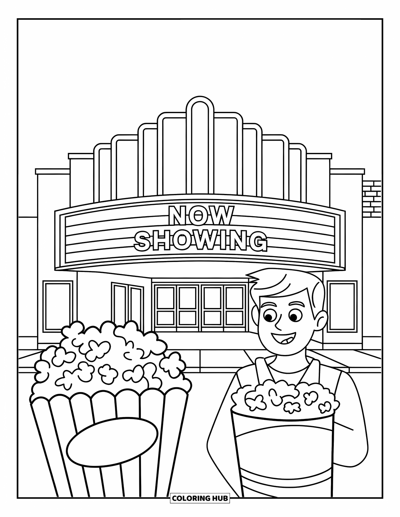 75+ Popcorn Coloring Pages for Kids & Adults (Free Printable PDFs)