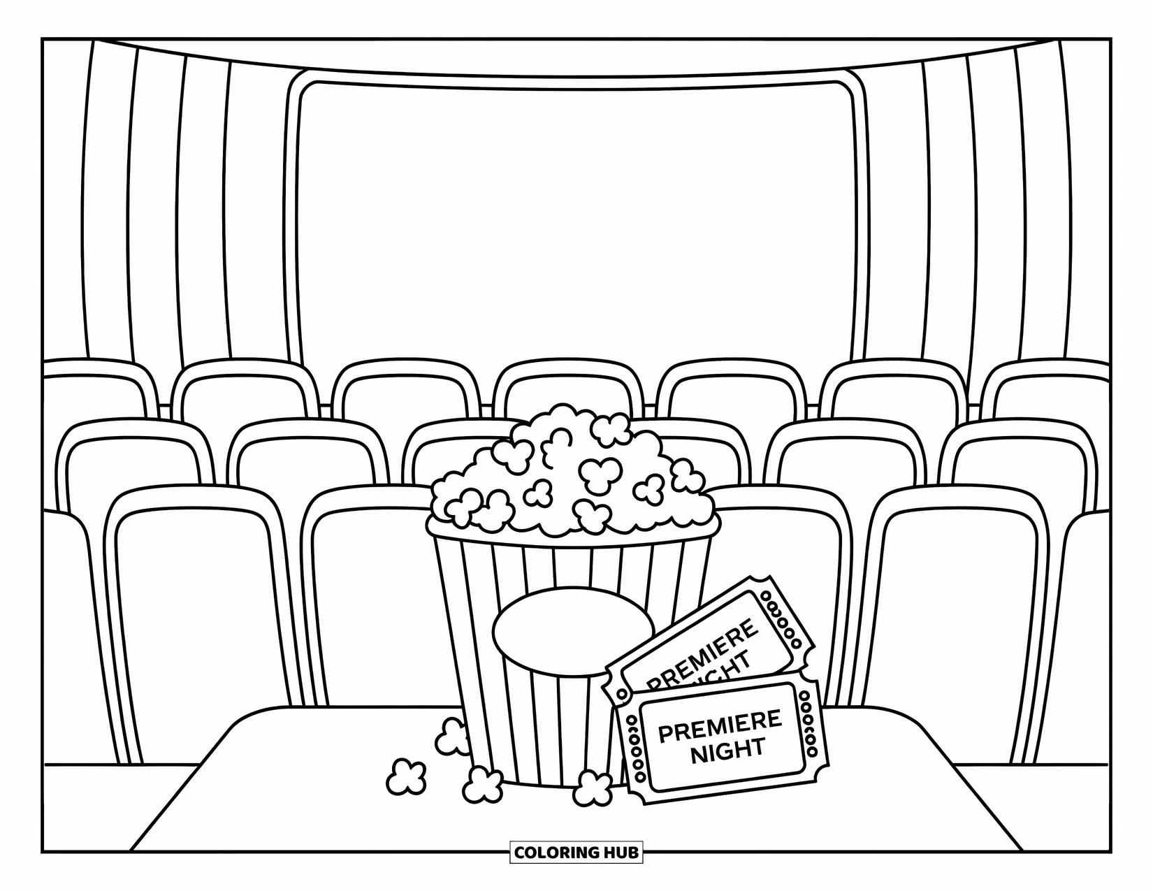 75+ Popcorn Coloring Pages for Kids & Adults (Free Printable PDFs)