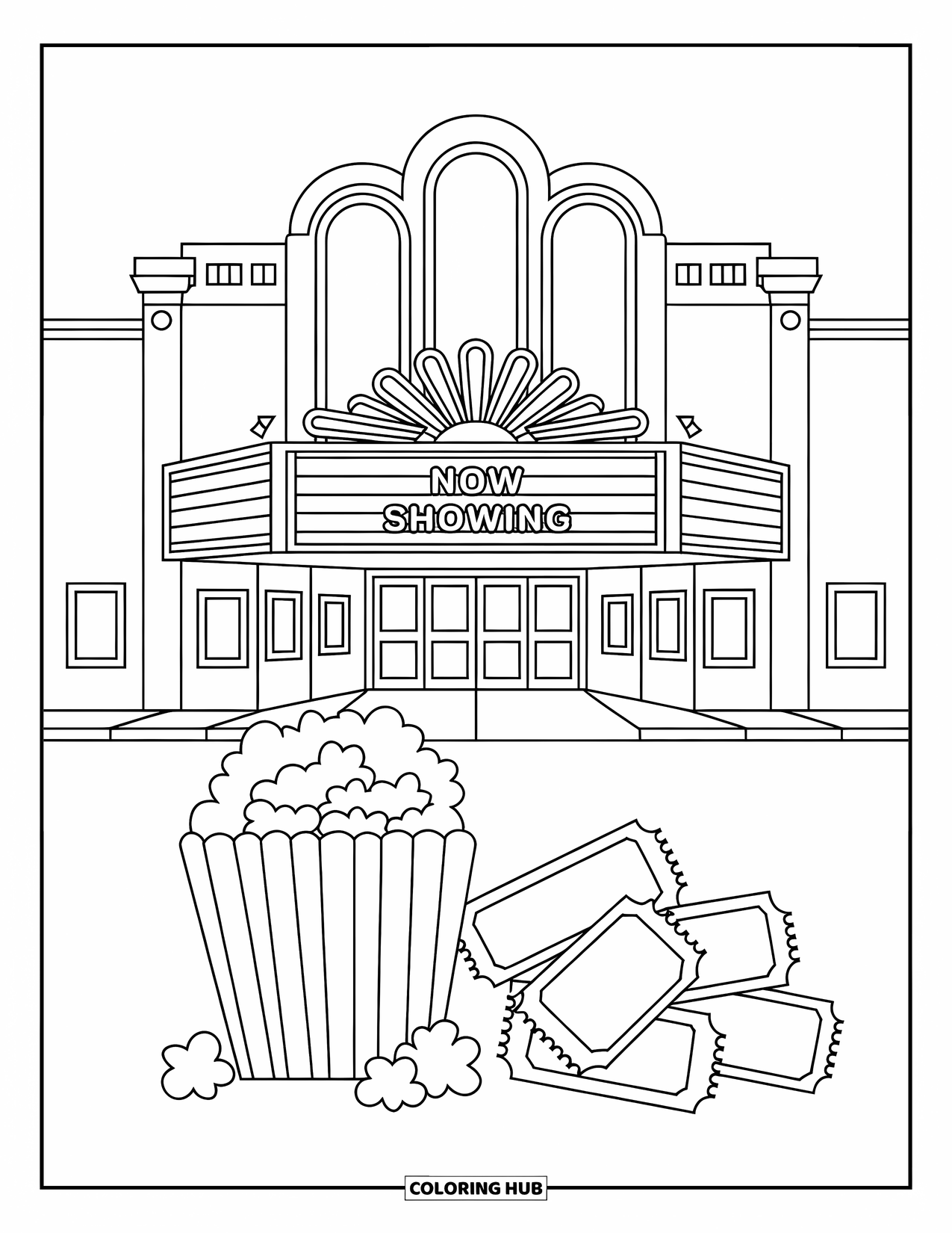 75+ Popcorn Coloring Pages for Kids & Adults (Free Printable PDFs)