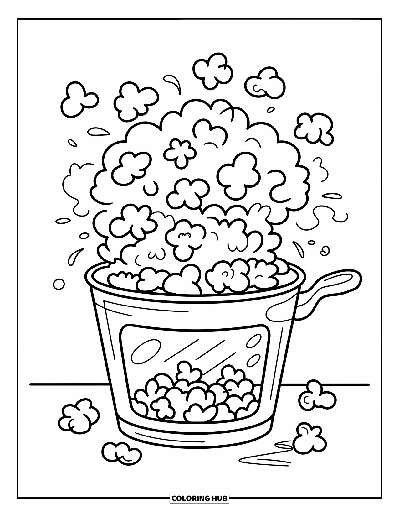 75+ Popcorn Coloring Pages for Kids & Adults (Free Printable PDFs)