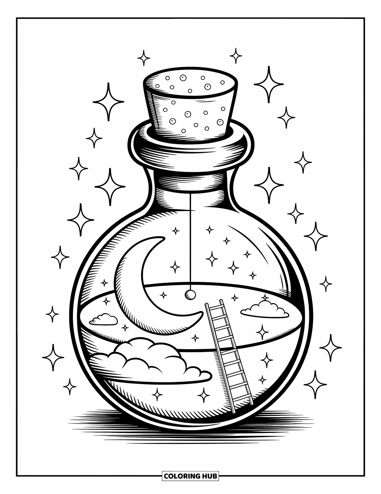 75+ Potion Coloring Pages for Kids & Adults (Free Printable PDFs)