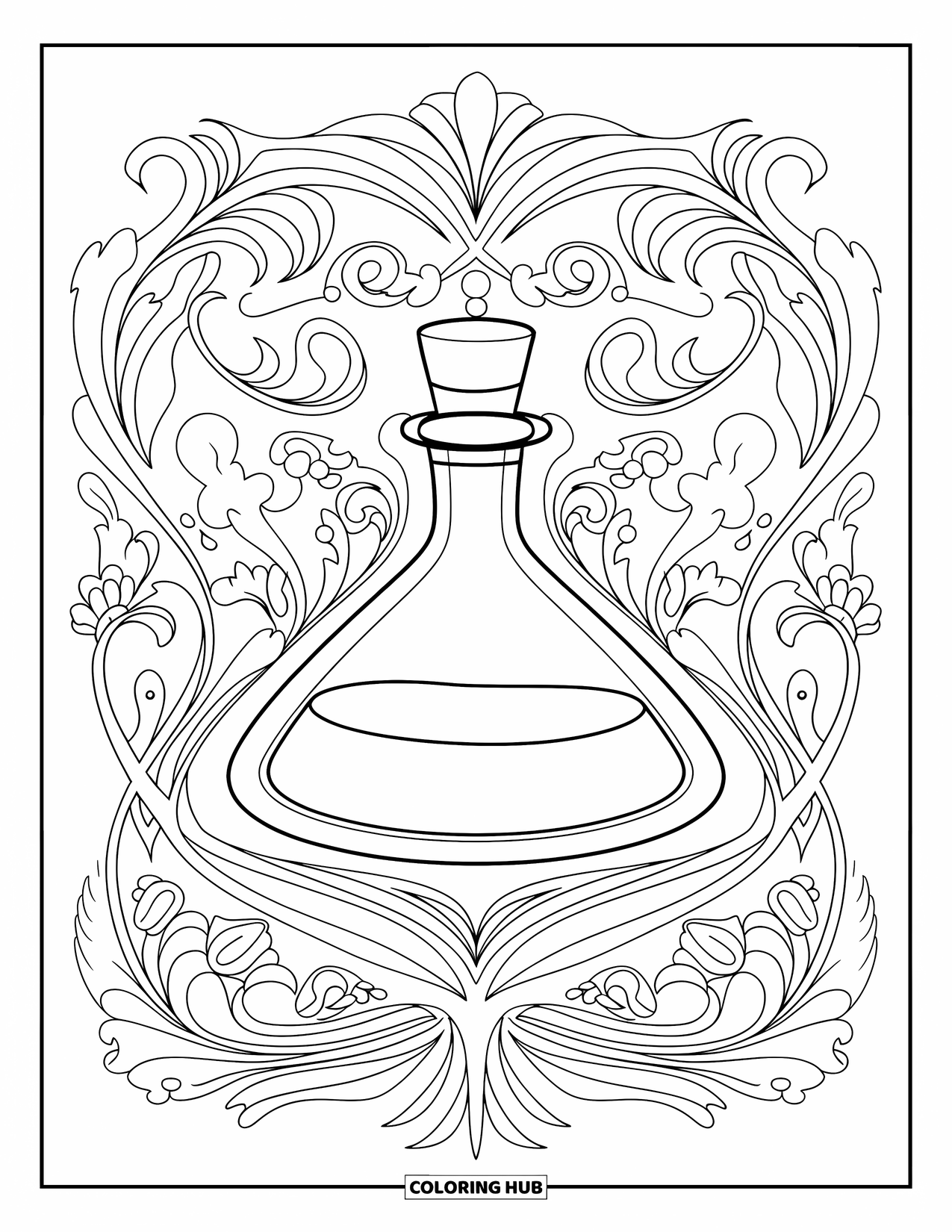 75+ Potion Coloring Pages for Kids & Adults (Free Printable PDFs)