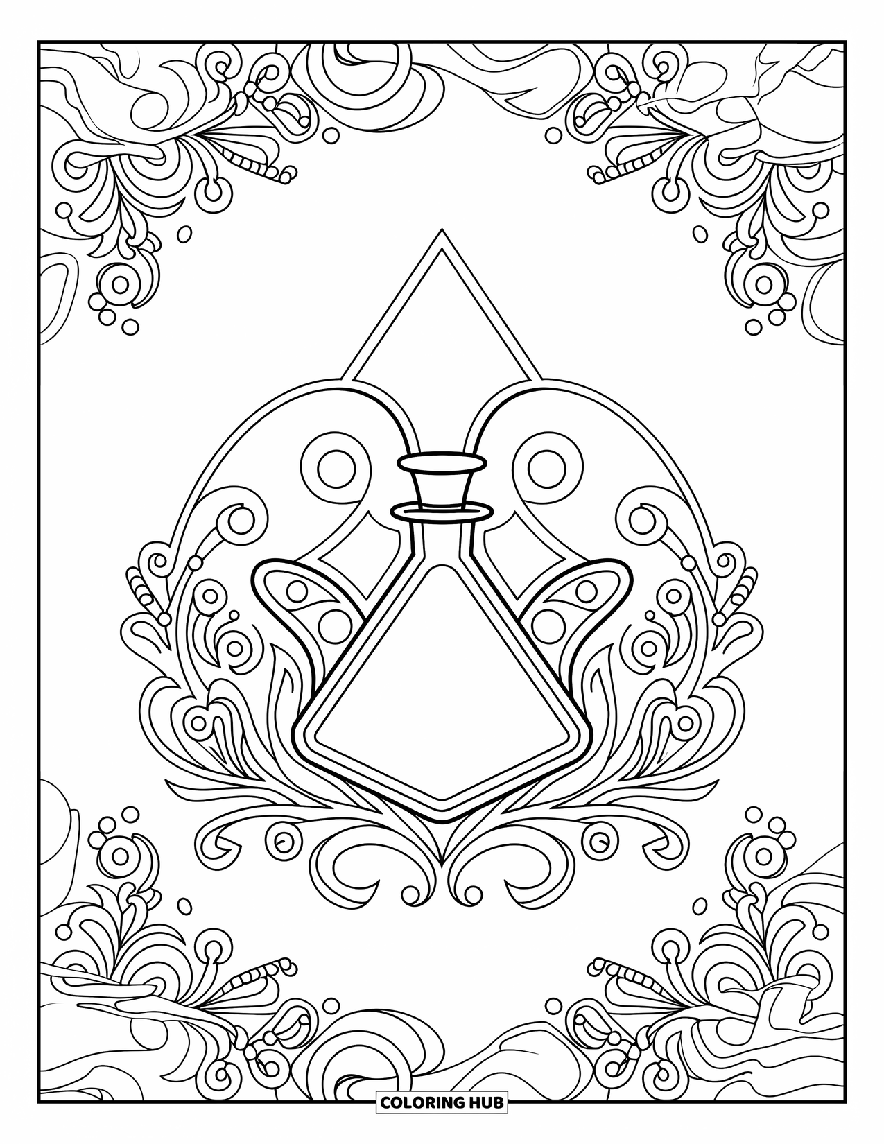 75+ Potion Coloring Pages for Kids & Adults (Free Printable PDFs)