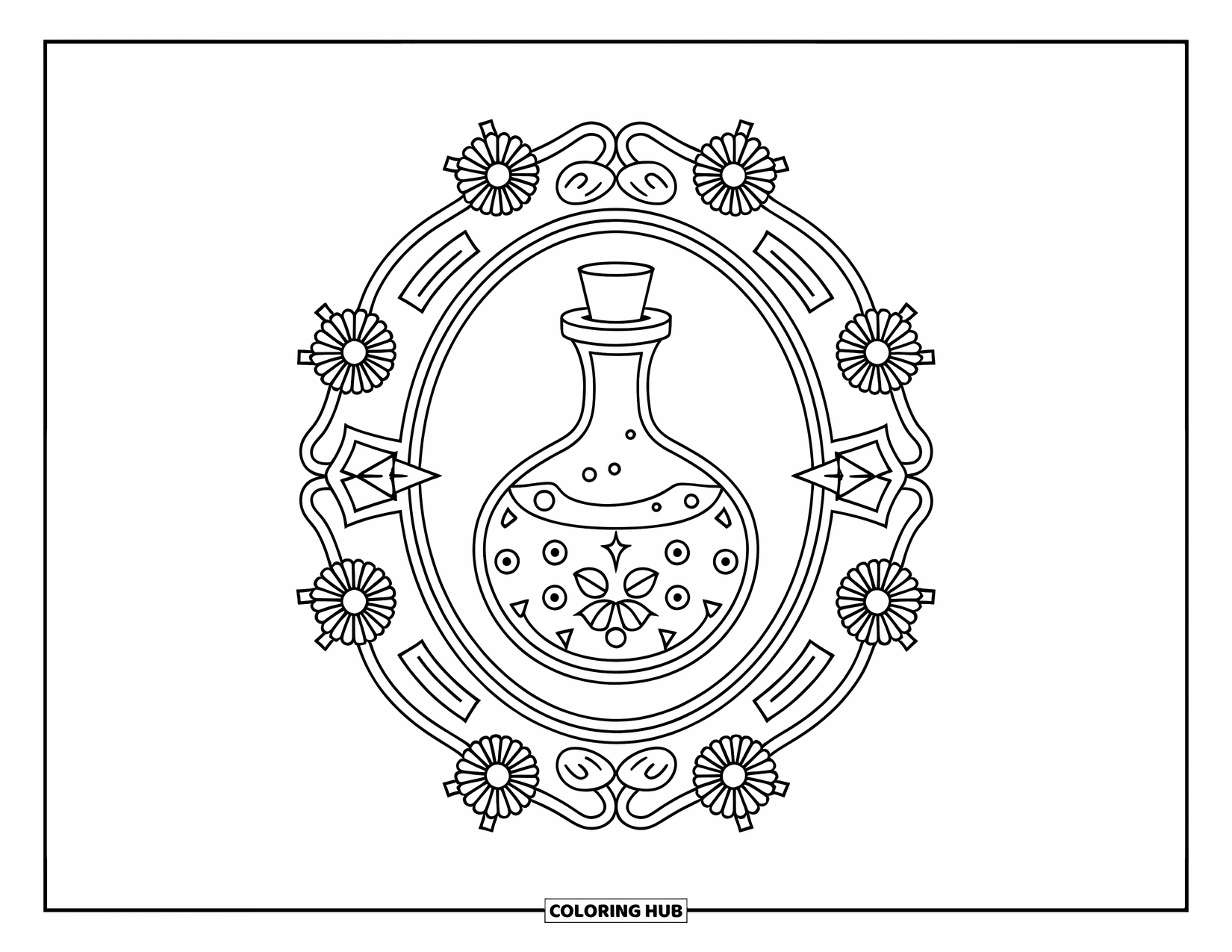 75+ Potion Coloring Pages for Kids & Adults (Free Printable PDFs)