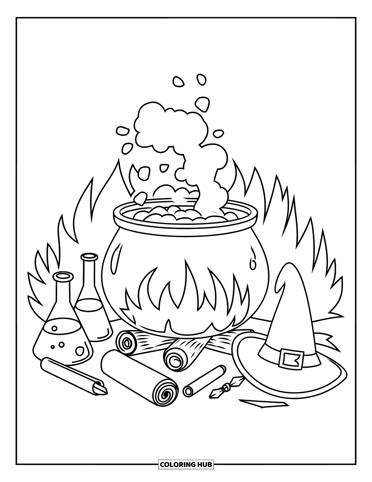 75+ Potion Coloring Pages for Kids & Adults (Free Printable PDFs)