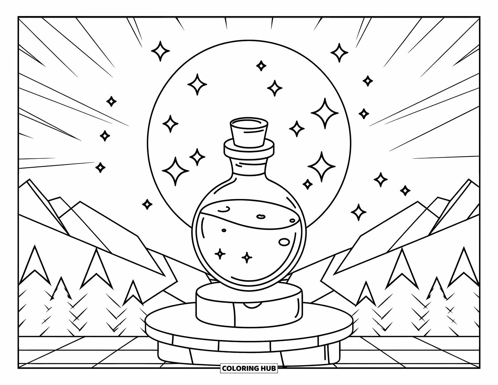 75+ Potion Coloring Pages for Kids & Adults (Free Printable PDFs)