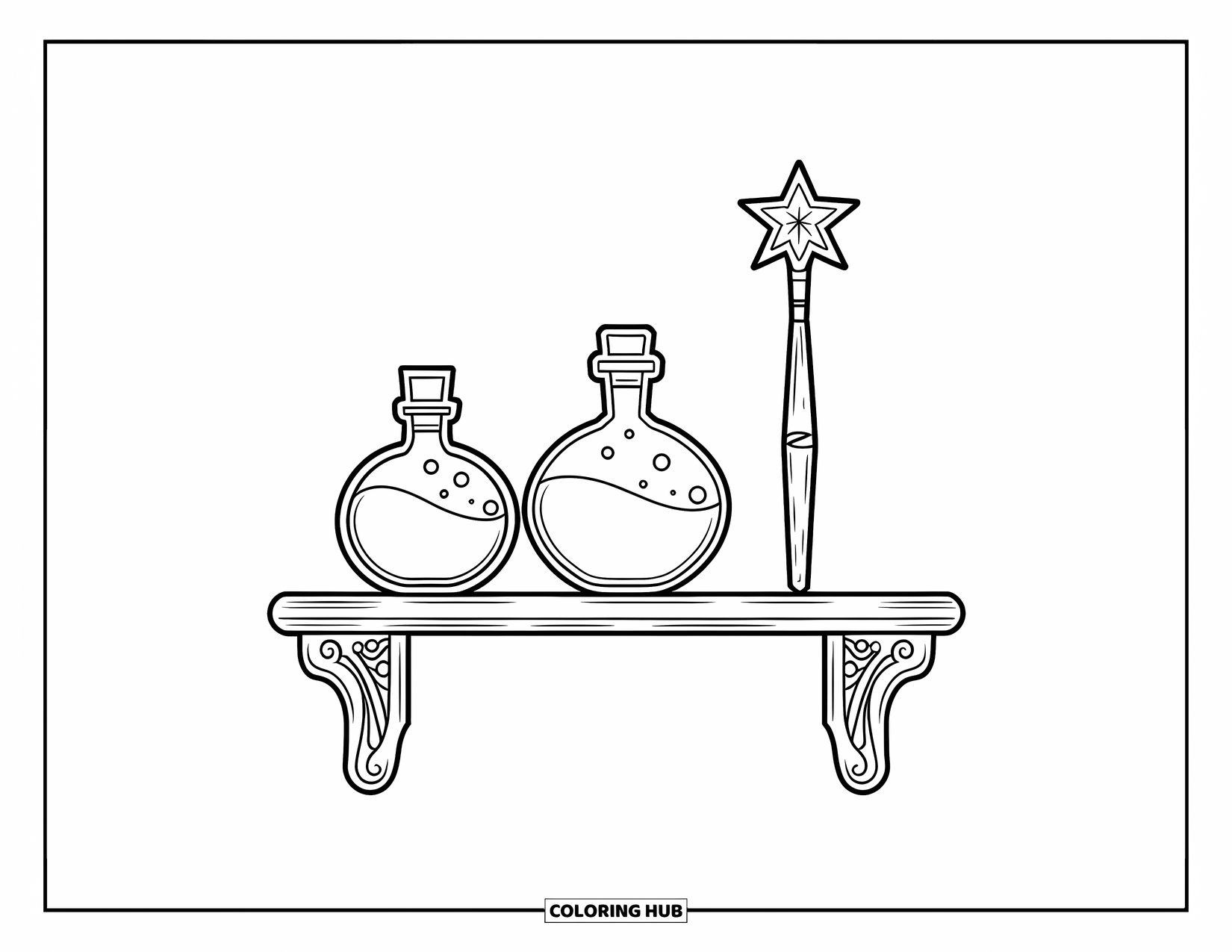 75+ Potion Coloring Pages for Kids & Adults (Free Printable PDFs)