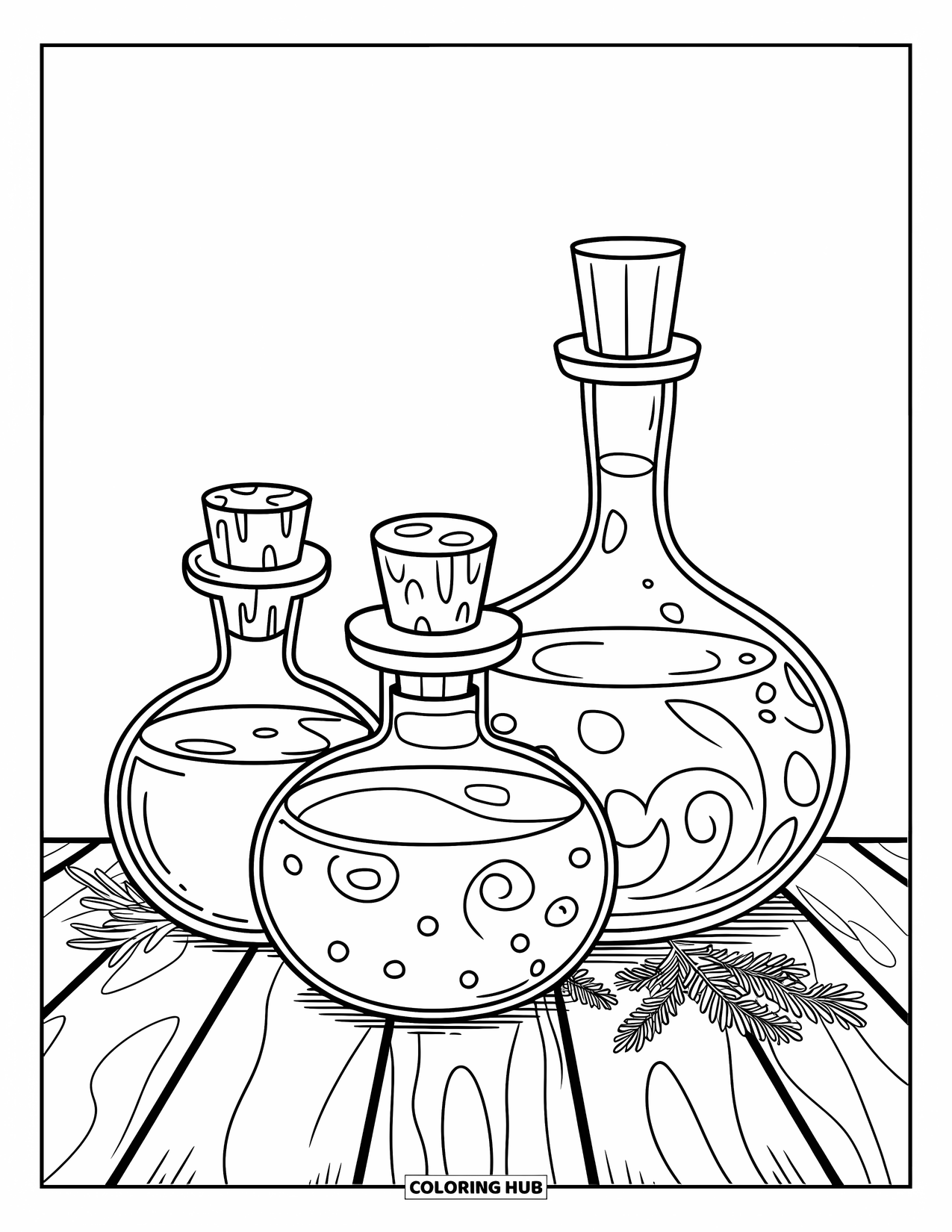75+ Potion Coloring Pages for Kids & Adults (Free Printable PDFs)