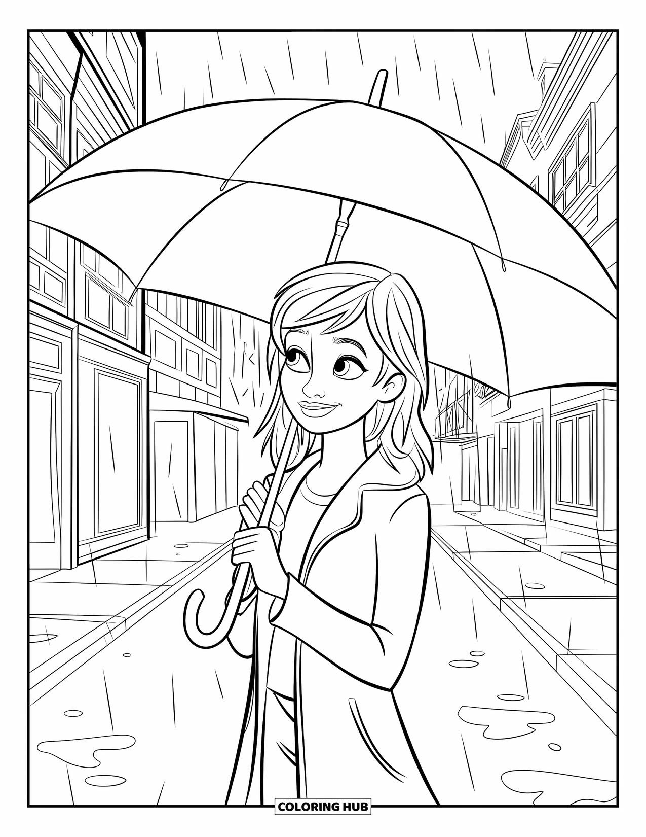 85+ Rainy Day Coloring Pages for Kids & Adults (Free Printable PDFs)
