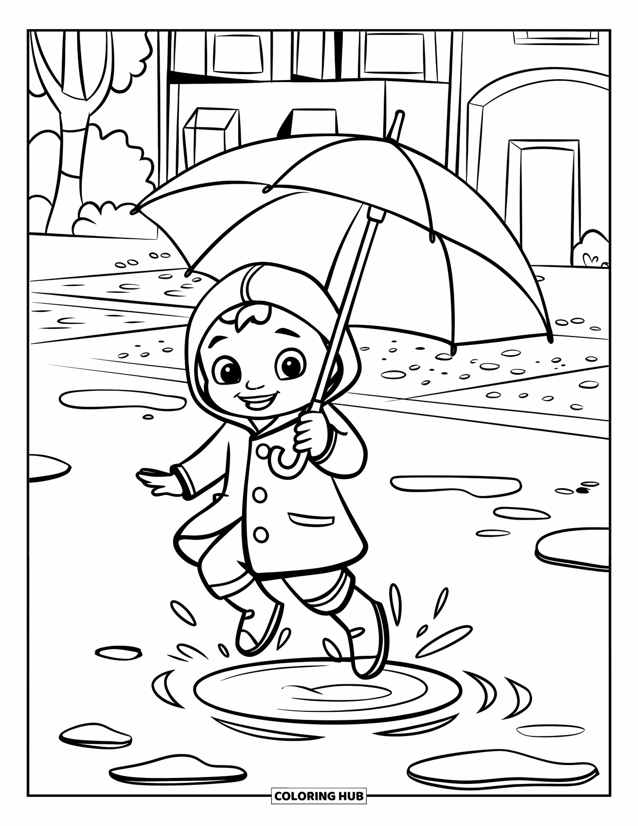 85+ Rainy Day Coloring Pages for Kids & Adults (Free Printable PDFs)