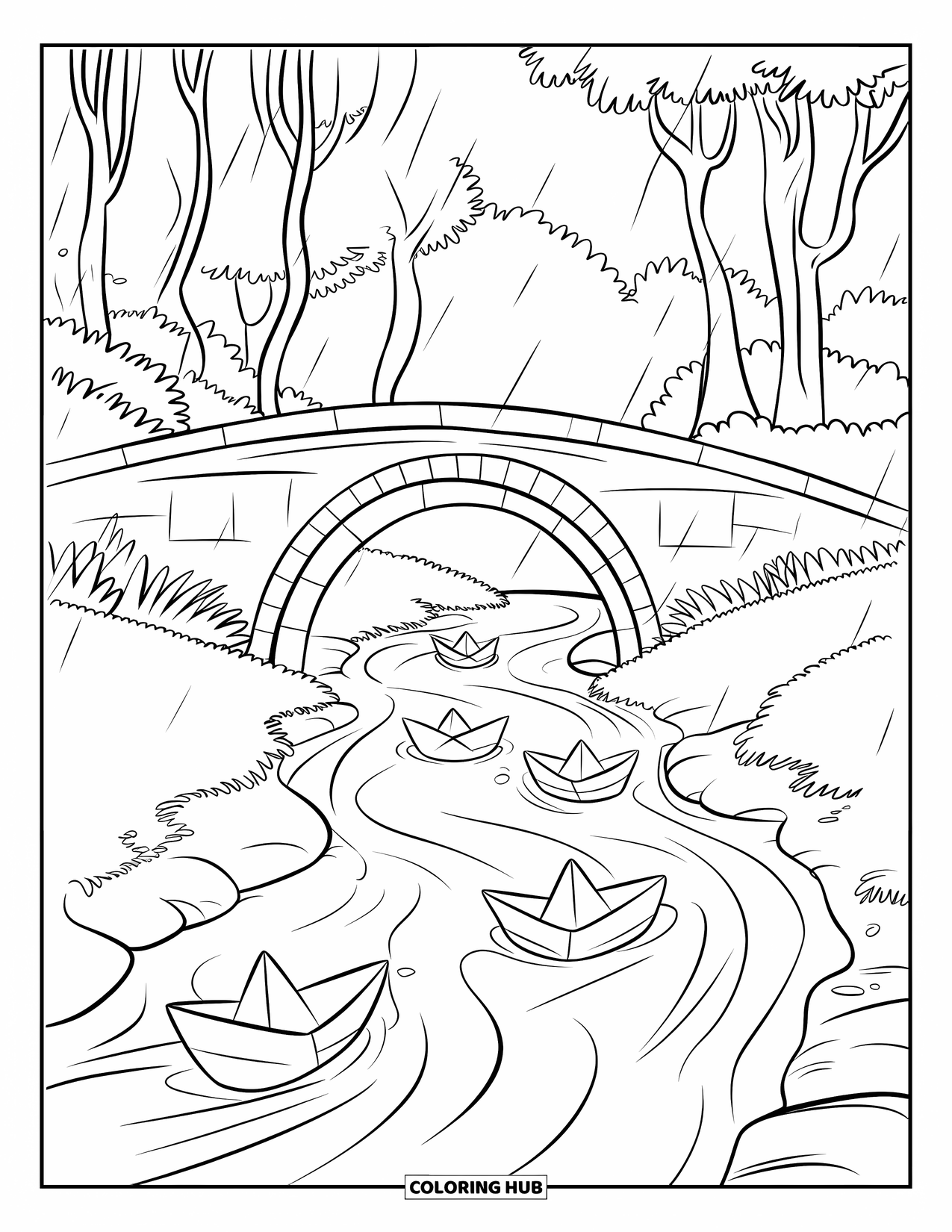 85+ Rainy Day Coloring Pages for Kids & Adults (Free Printable PDFs)
