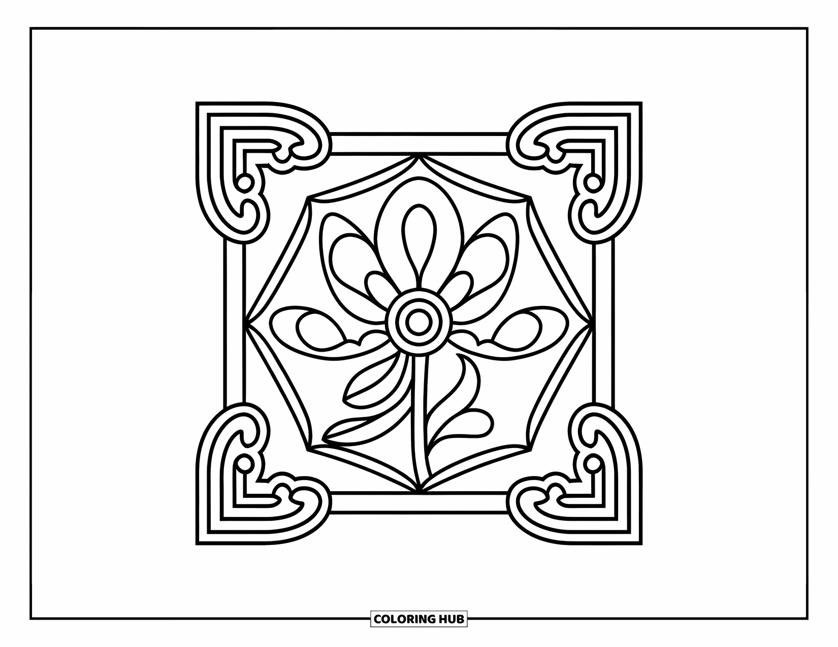 110+ Rangoli Coloring Pages for Kids & Adults (Free Printable PDFs)