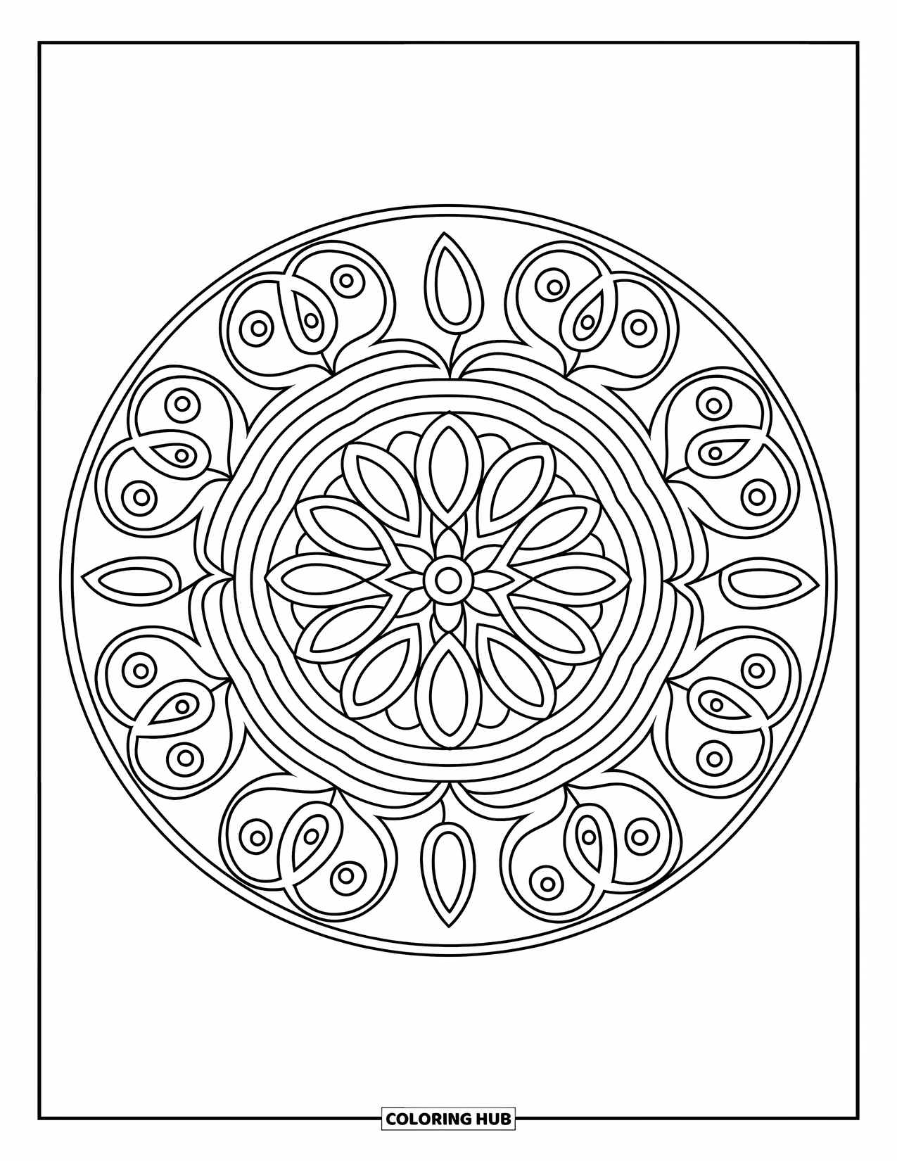 110+ Rangoli Coloring Pages for Kids & Adults (Free Printable PDFs)