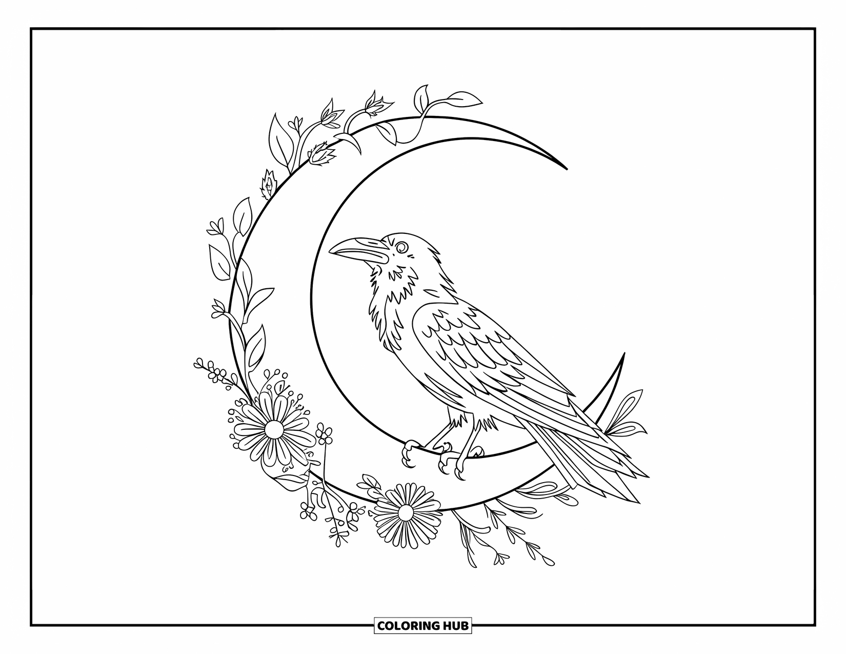 90+ Raven Coloring Pages for Kids & Adults (Free Printable PDFs)