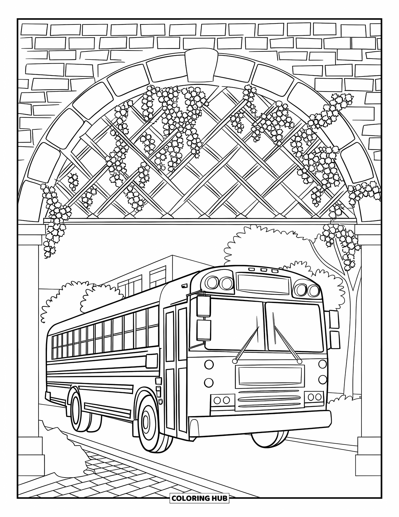 65+ School Bus Coloring Pages for Kids & Adults (Free Printable PDFs)