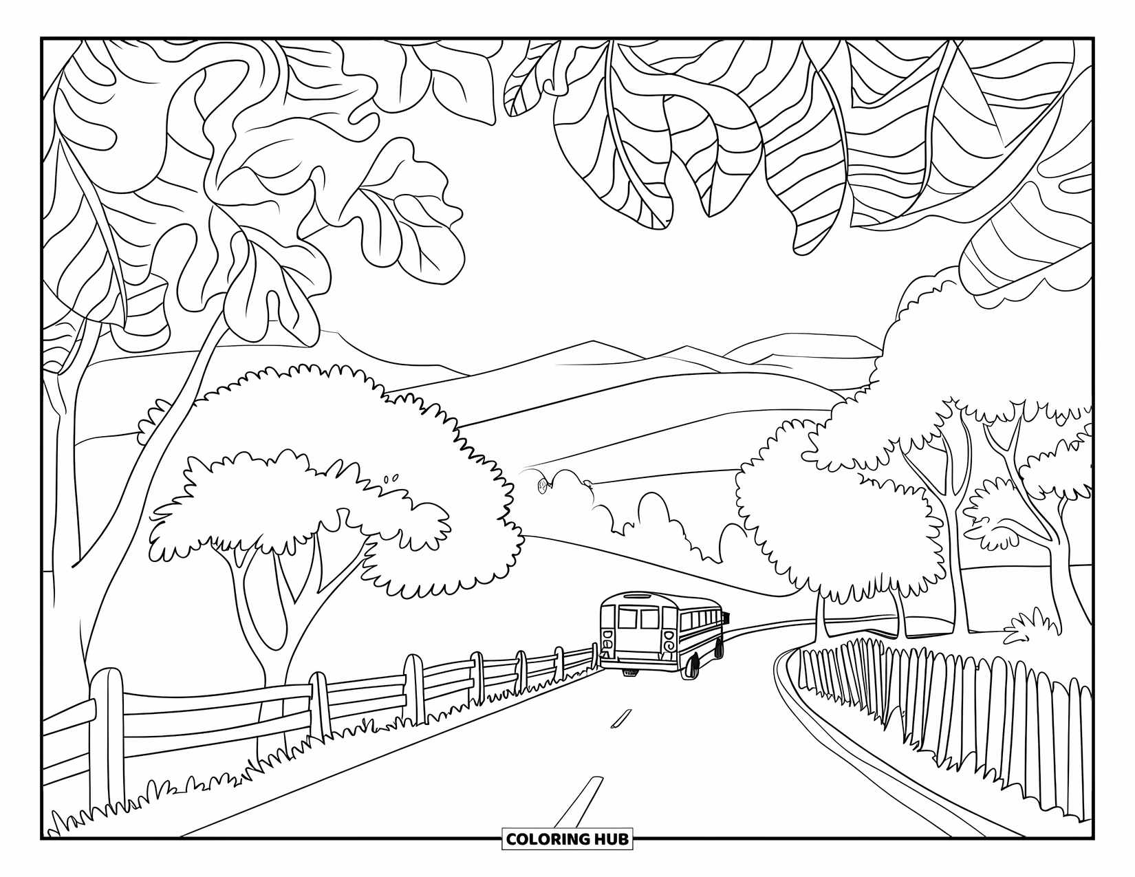 65+ School Bus Coloring Pages for Kids & Adults (Free Printable PDFs)