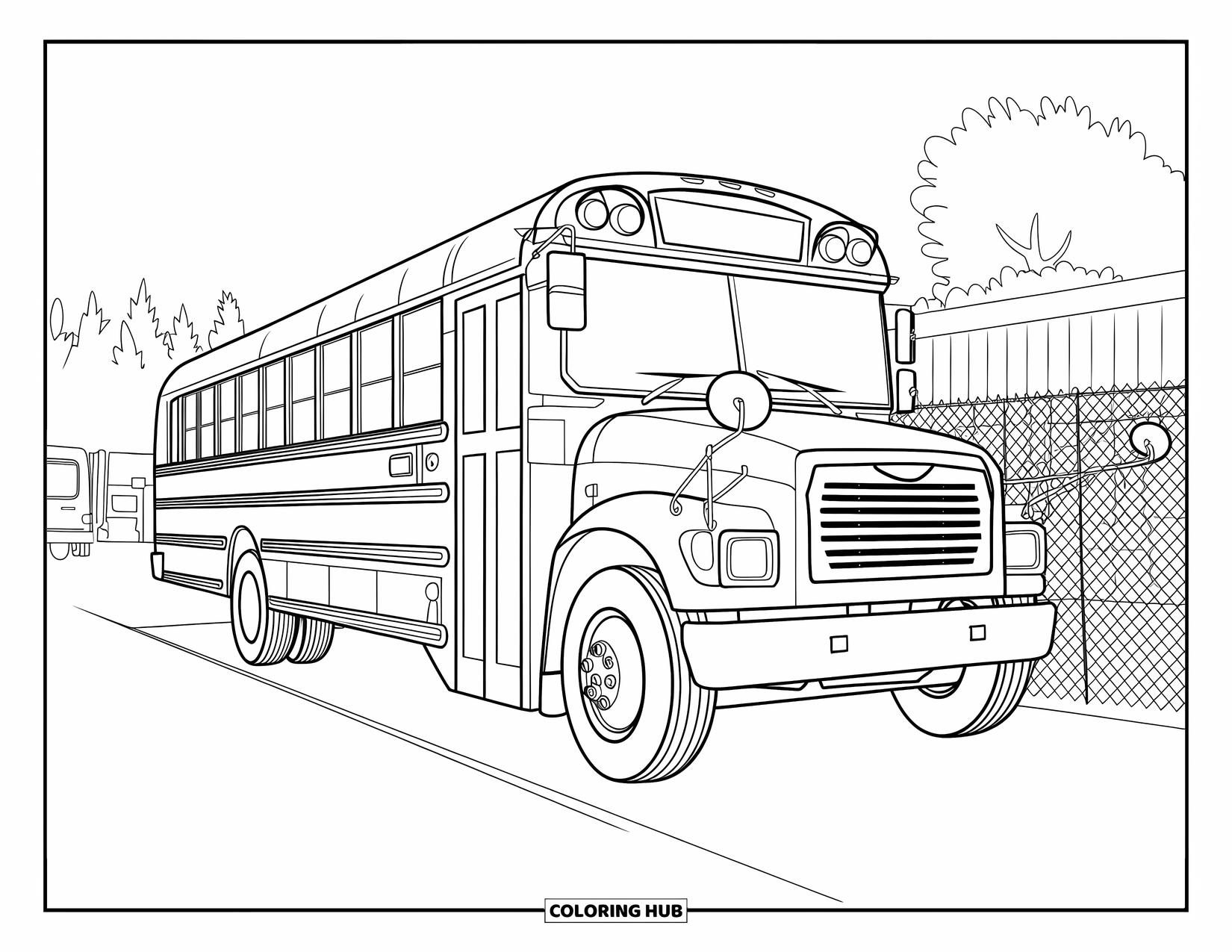 65+ School Bus Coloring Pages for Kids & Adults (Free Printable PDFs)