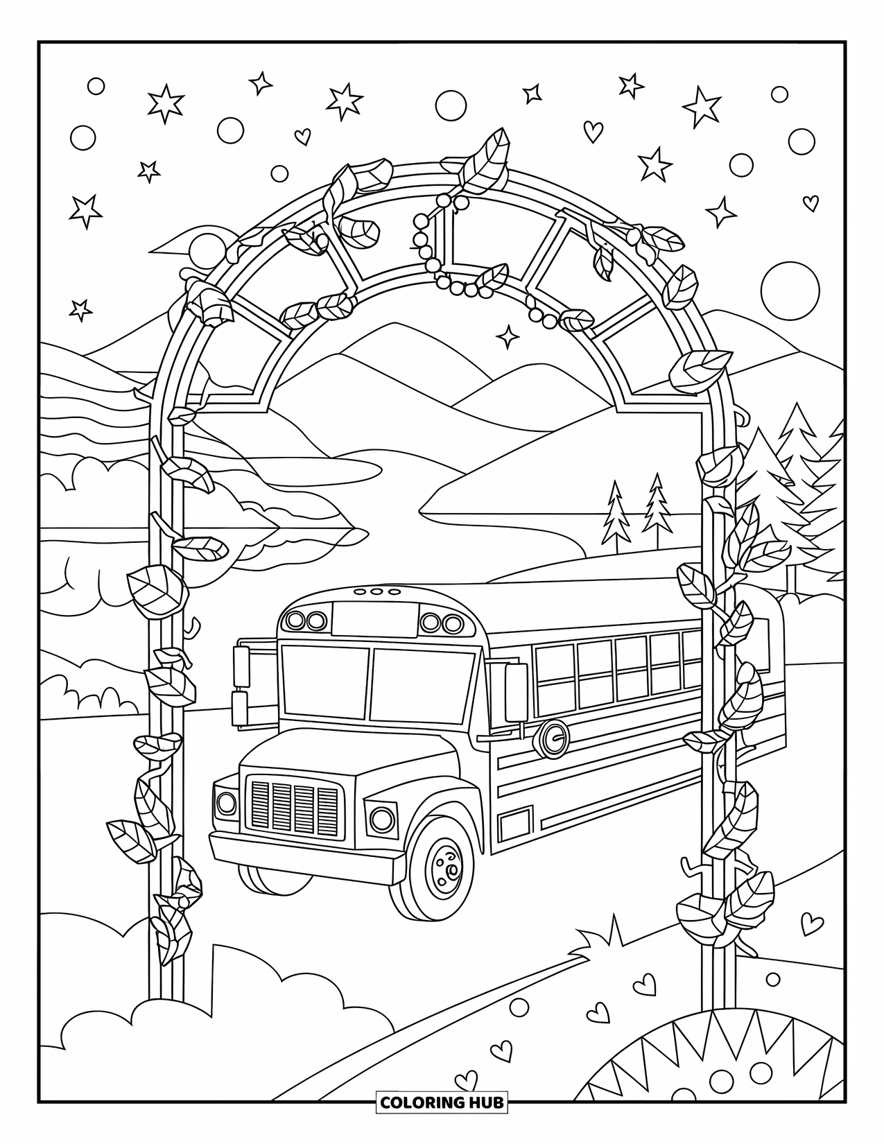 65+ School Bus Coloring Pages for Kids & Adults (Free Printable PDFs)