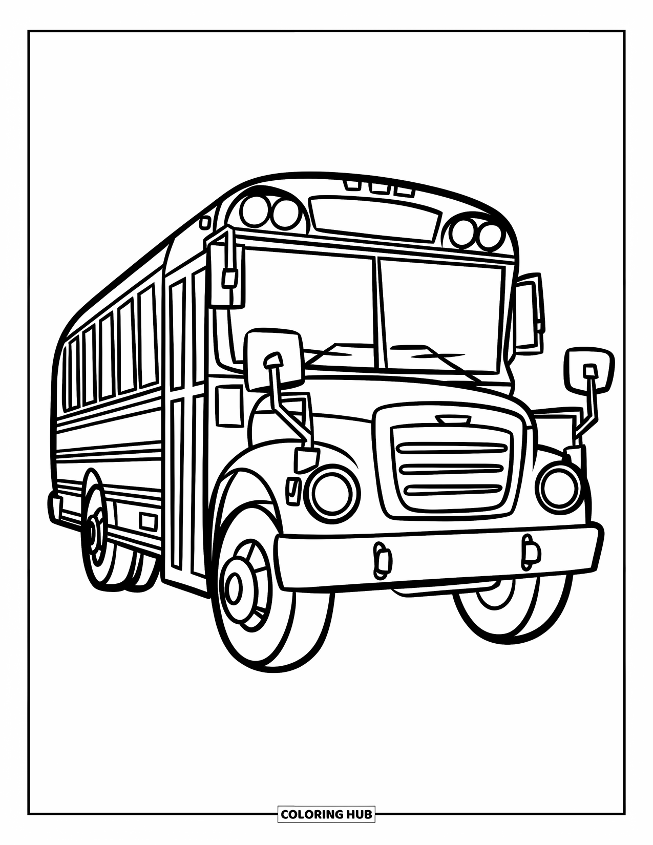 65+ School Bus Coloring Pages for Kids & Adults (Free Printable PDFs)