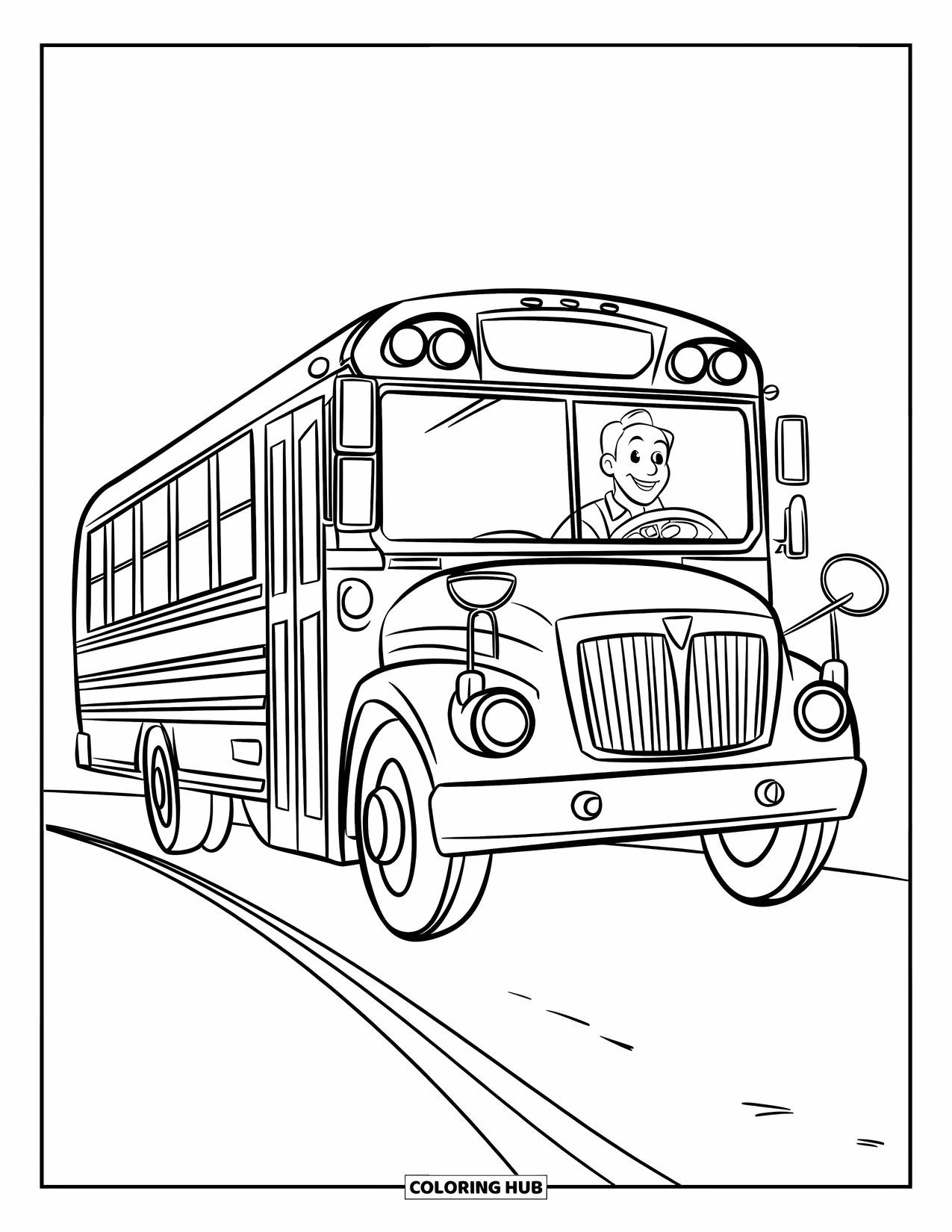 65+ School Bus Coloring Pages for Kids & Adults (Free Printable PDFs)