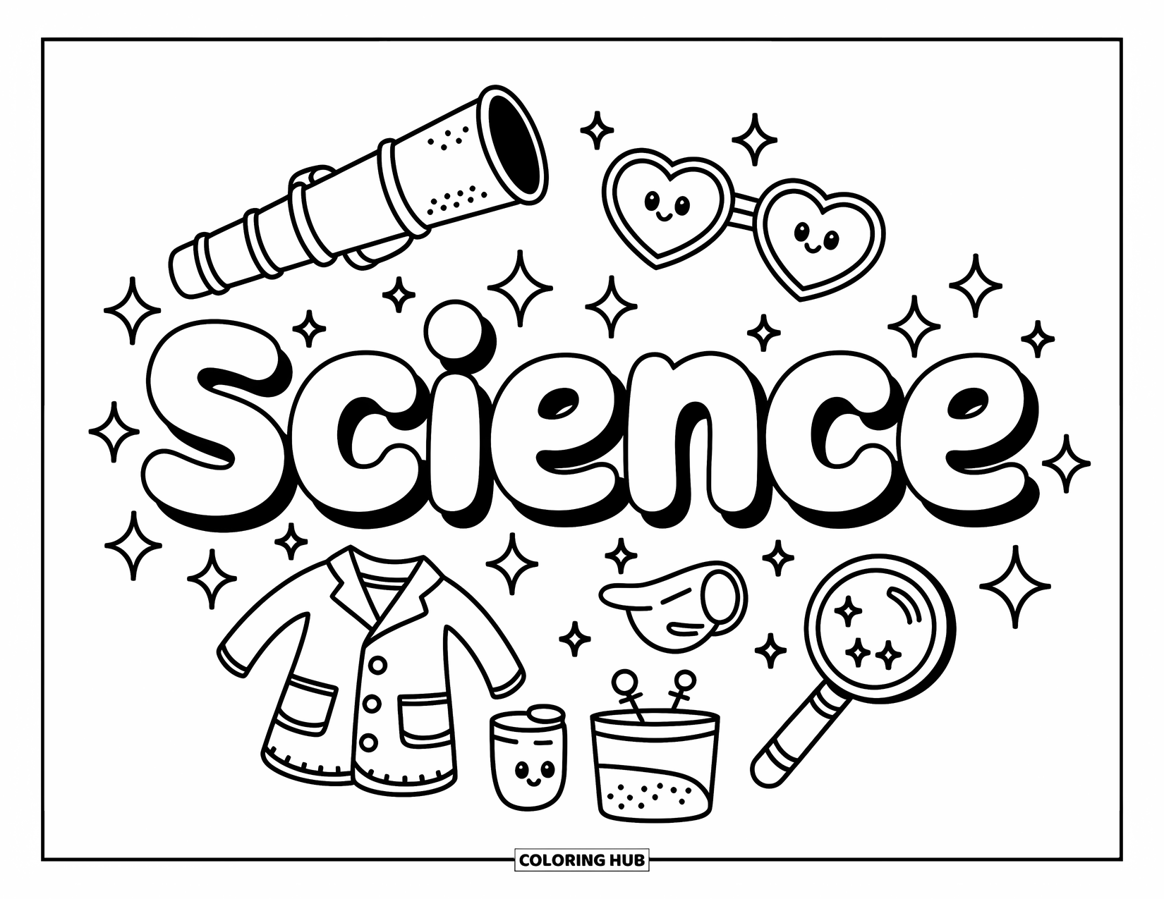 110+ Science Coloring Pages for Kids & Adults (Free Printable PDFs)