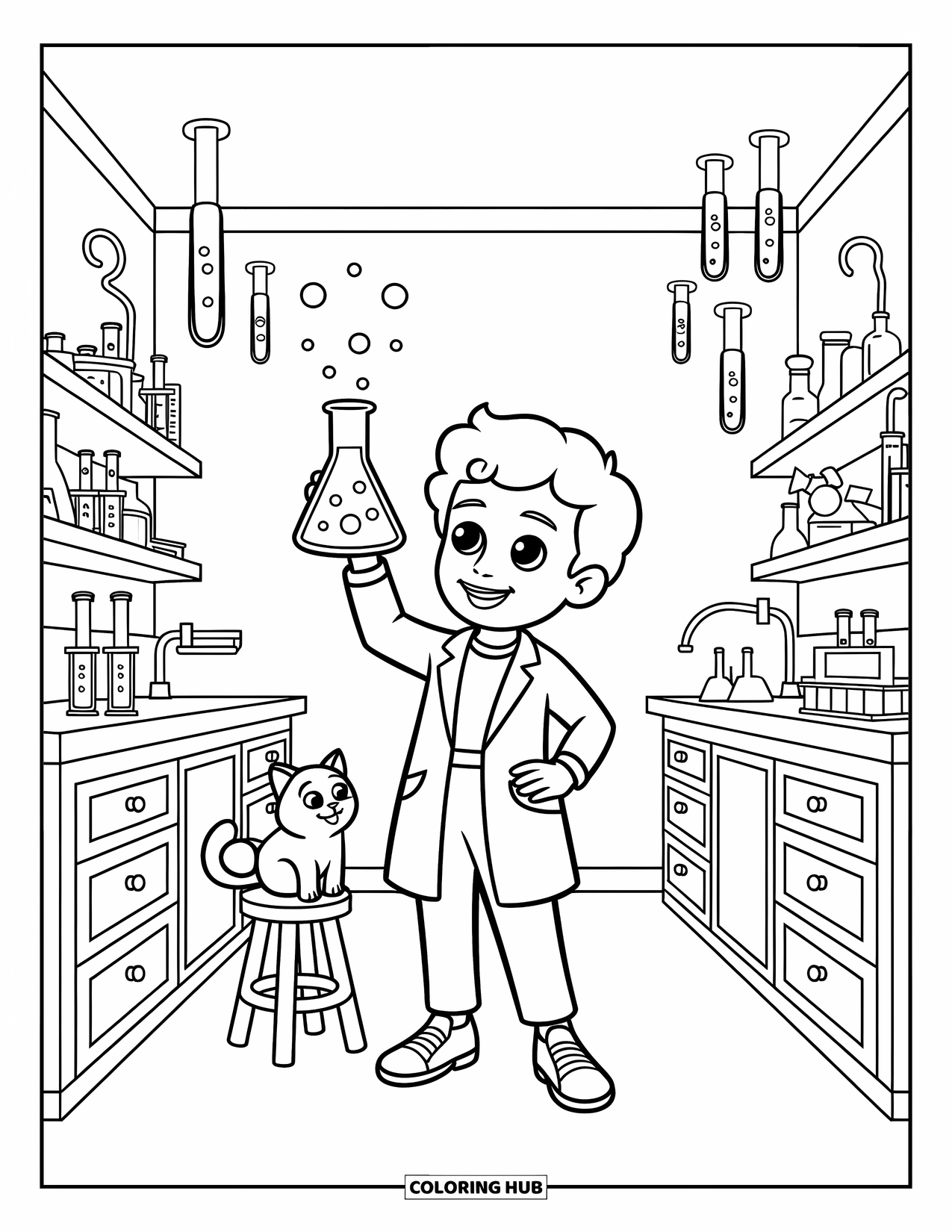 110+ Science Coloring Pages for Kids & Adults (Free Printable PDFs)