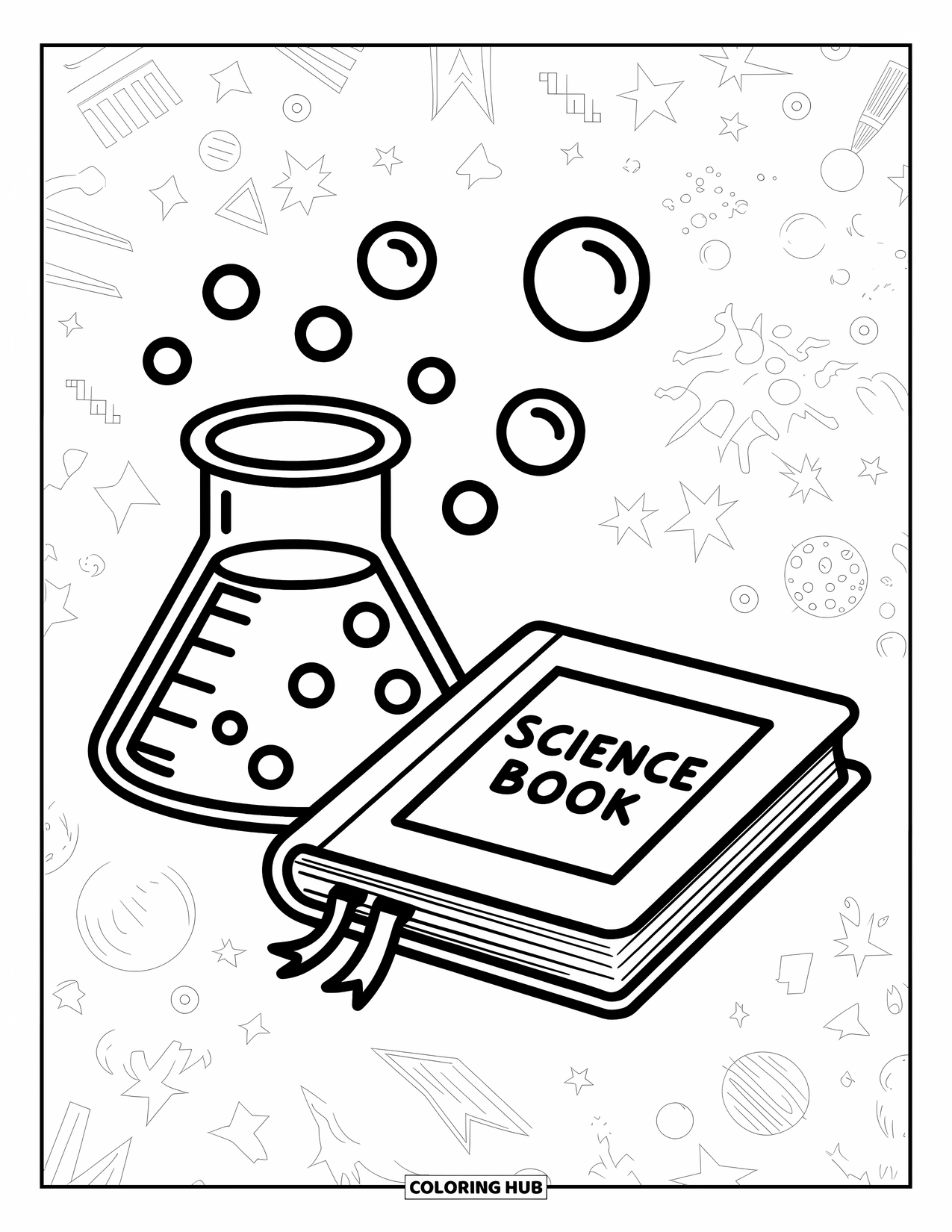 110+ Science Coloring Pages for Kids & Adults (Free Printable PDFs)
