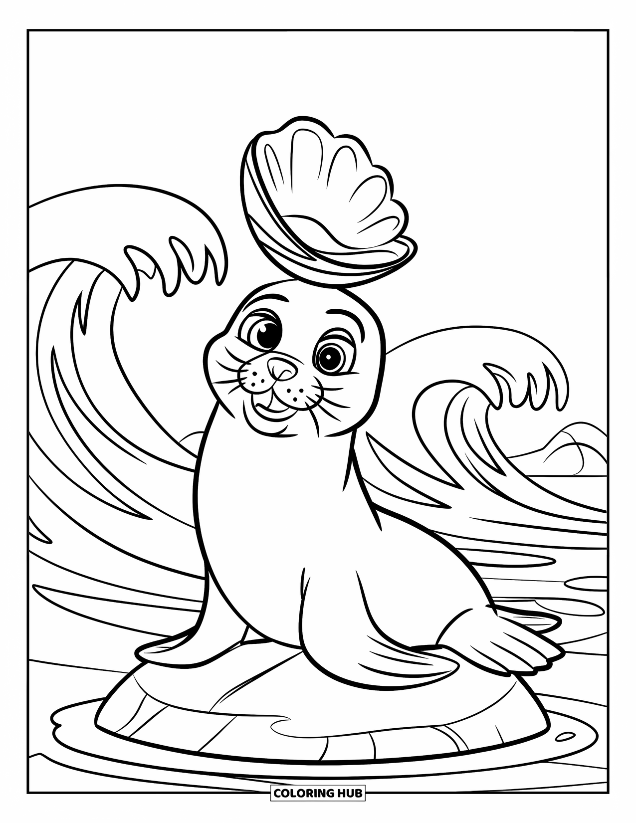 75+ Seal Coloring Pages for Kids & Adults (Free Printable PDFs)