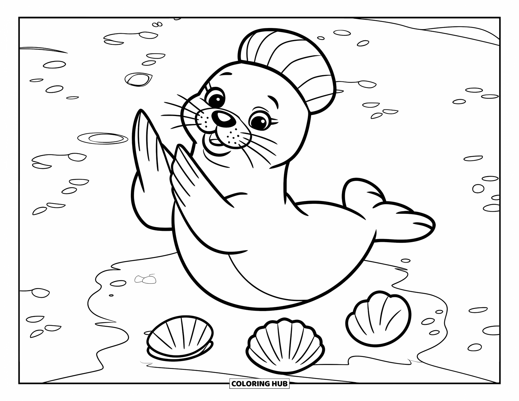 75+ Seal Coloring Pages for Kids & Adults (Free Printable PDFs)