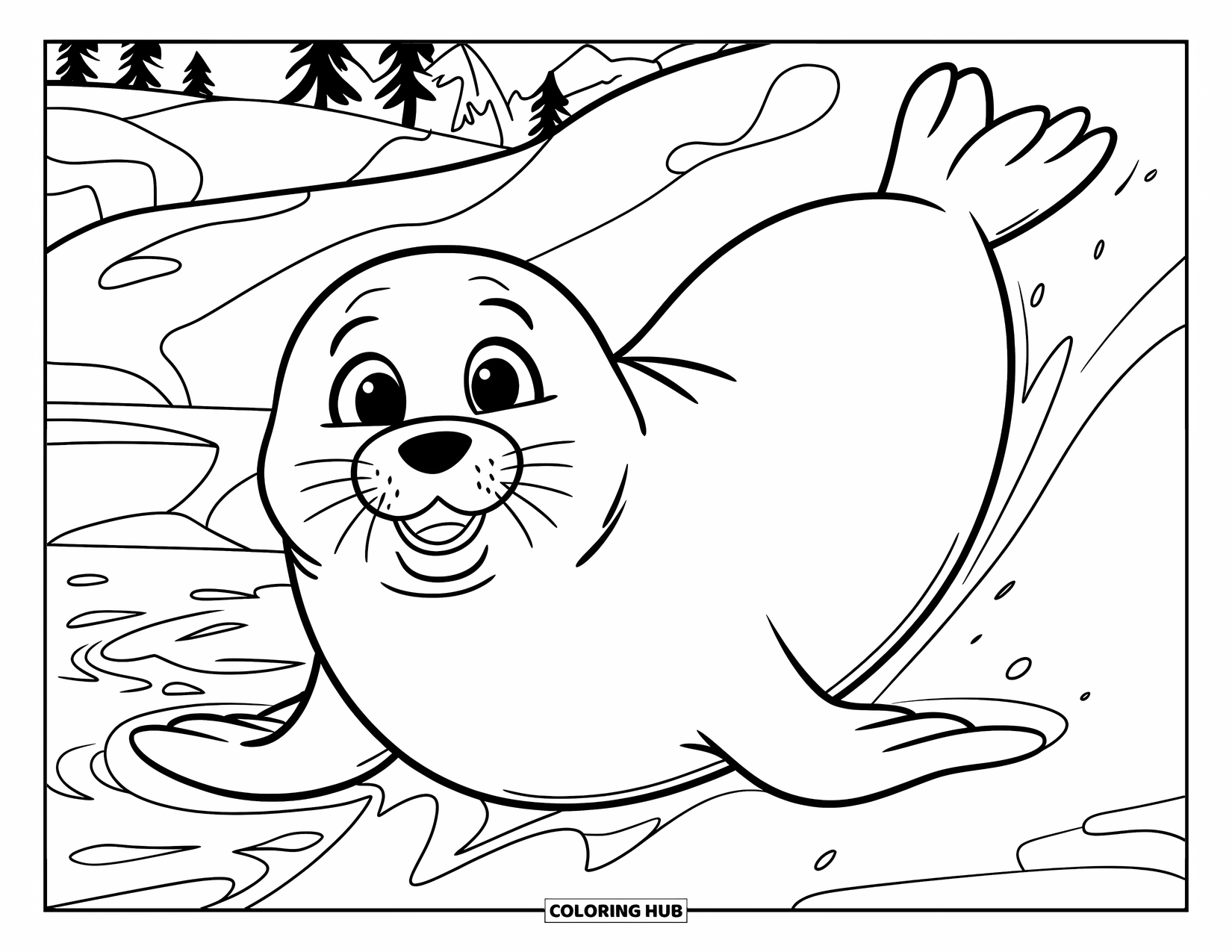 75+ Seal Coloring Pages for Kids & Adults (Free Printable PDFs)