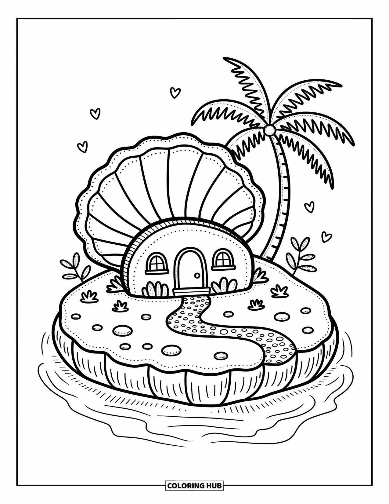 75+ Seashell Coloring Pages for Kids & Adults (Free Printable PDFs)