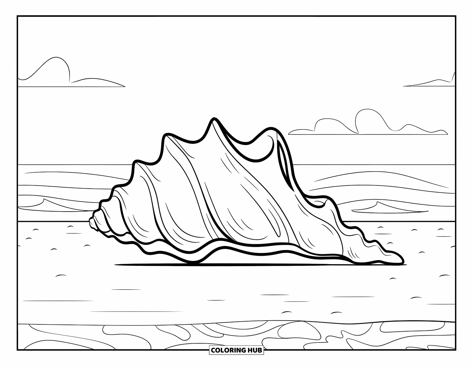 75+ Seashell Coloring Pages for Kids & Adults (Free Printable PDFs)