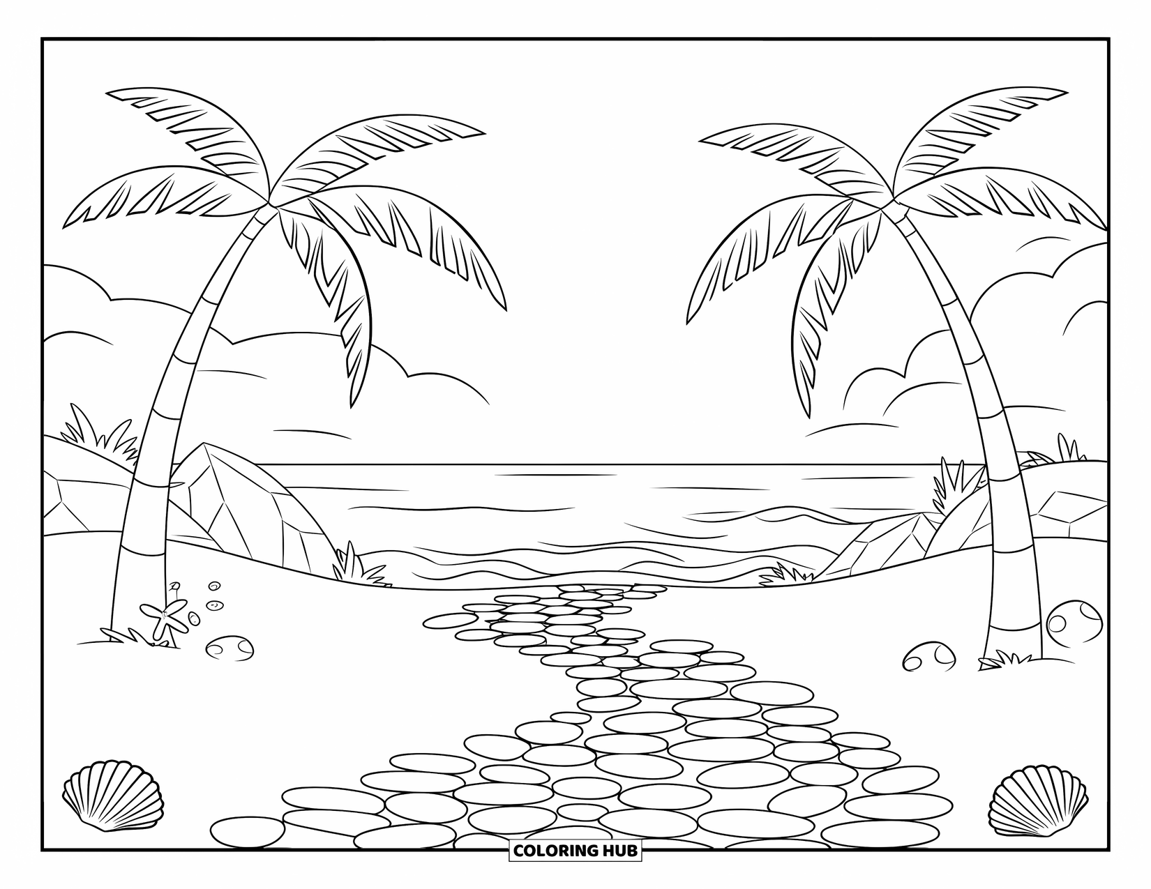 75+ Seashell Coloring Pages for Kids & Adults (Free Printable PDFs)