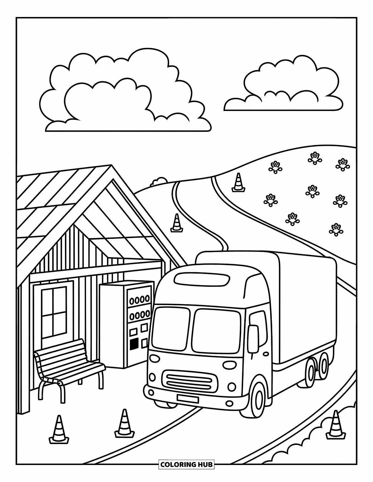 80+ Semi Truck Coloring Pages for Kids & Adults (Free Printable PDFs)