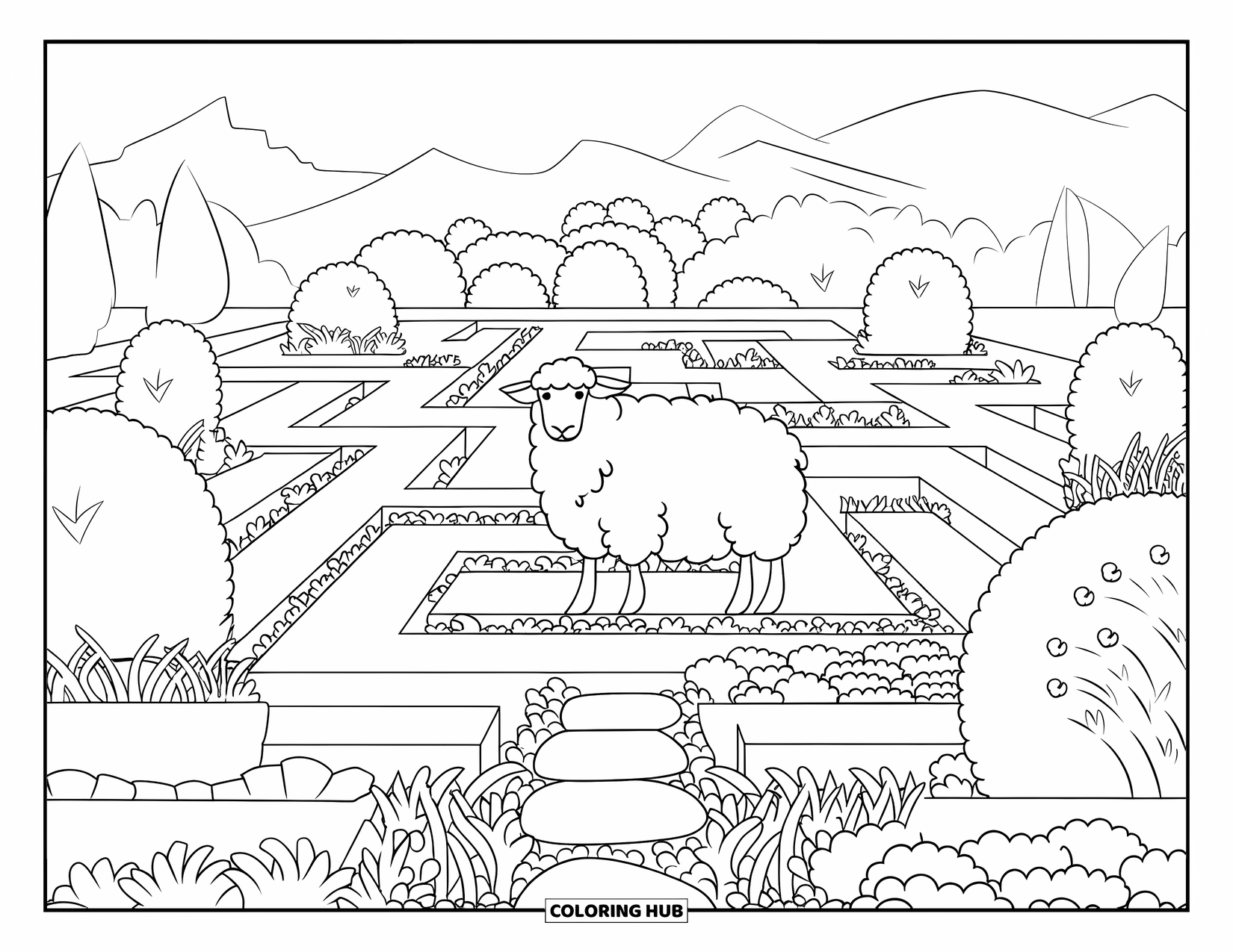 85+ Sheep Coloring Pages for Kids & Adults (Free Printable PDFs)