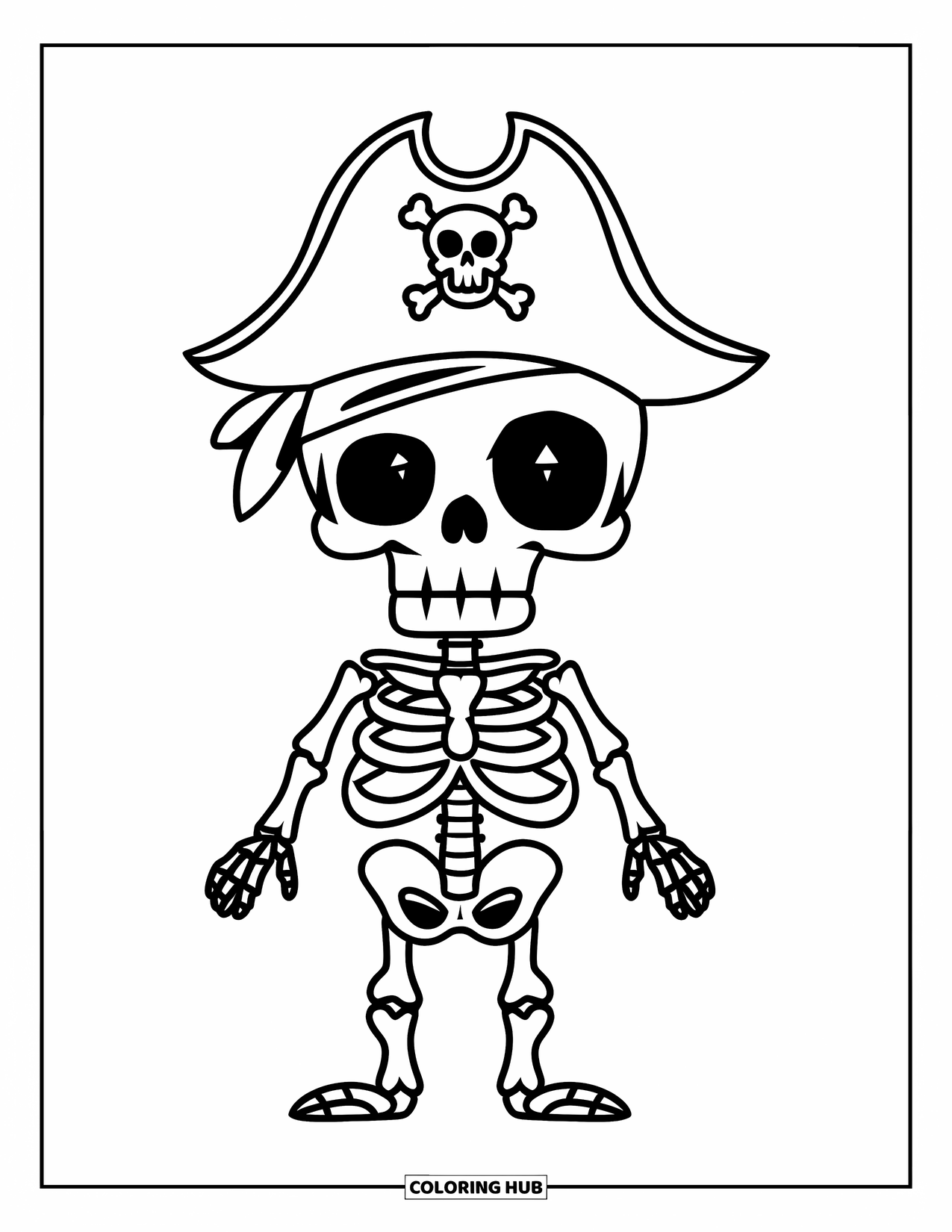 75+ Skeleton Coloring Pages for Kids & Adults (Free Printable PDFs)