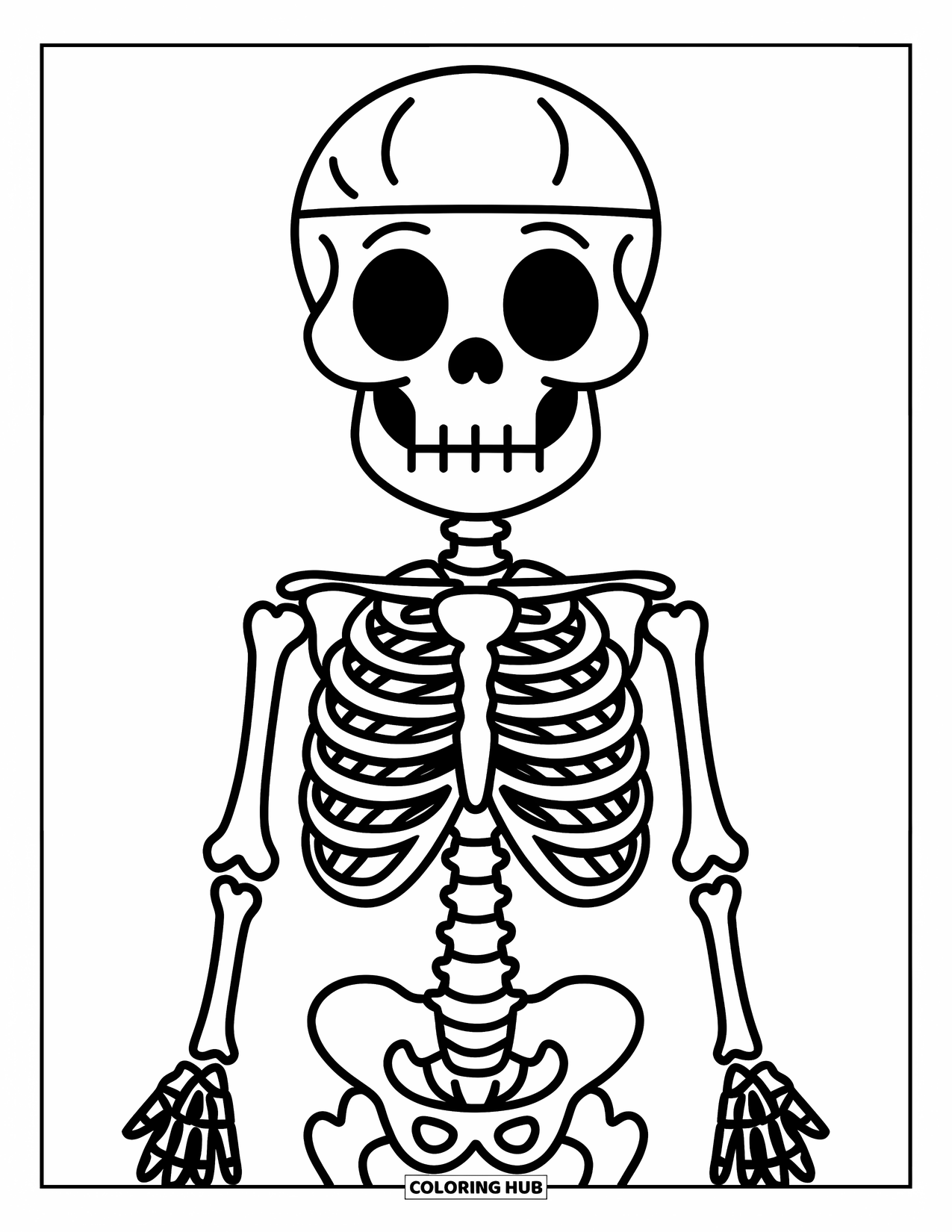 75+ Skeleton Coloring Pages for Kids & Adults (Free Printable PDFs)