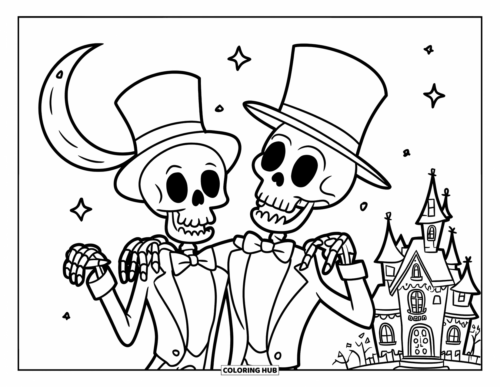 75+ Skeleton Coloring Pages for Kids & Adults (Free Printable PDFs)