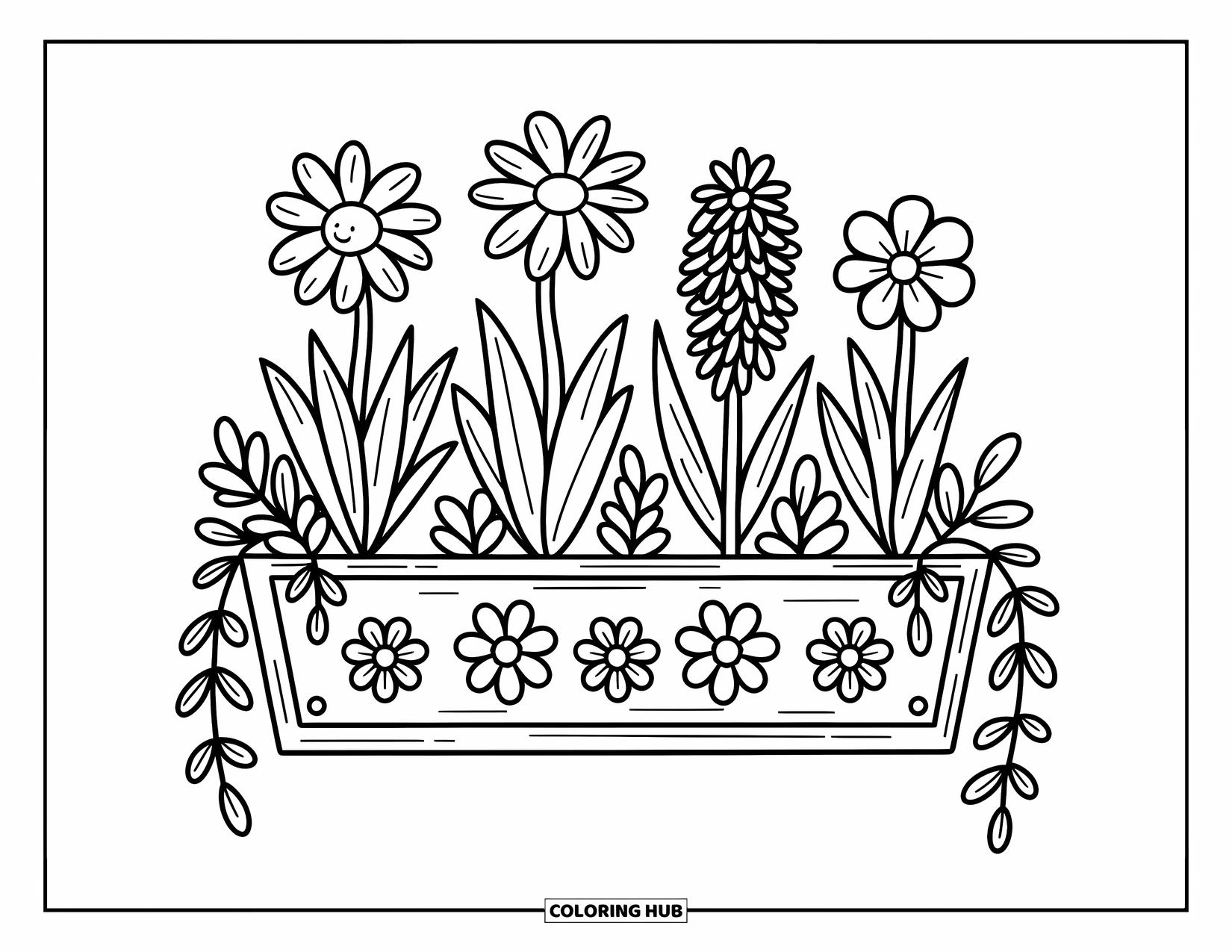 110+ Spring Flowers Coloring Pages for Kids & Adults (Free Printable PDFs)
