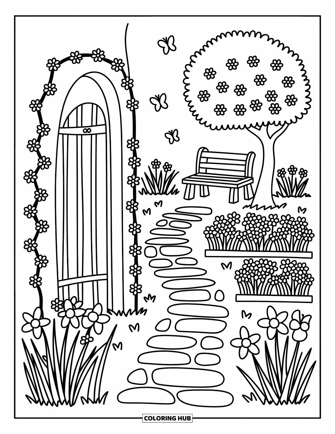 110+ Spring Flowers Coloring Pages for Kids & Adults (Free Printable PDFs)