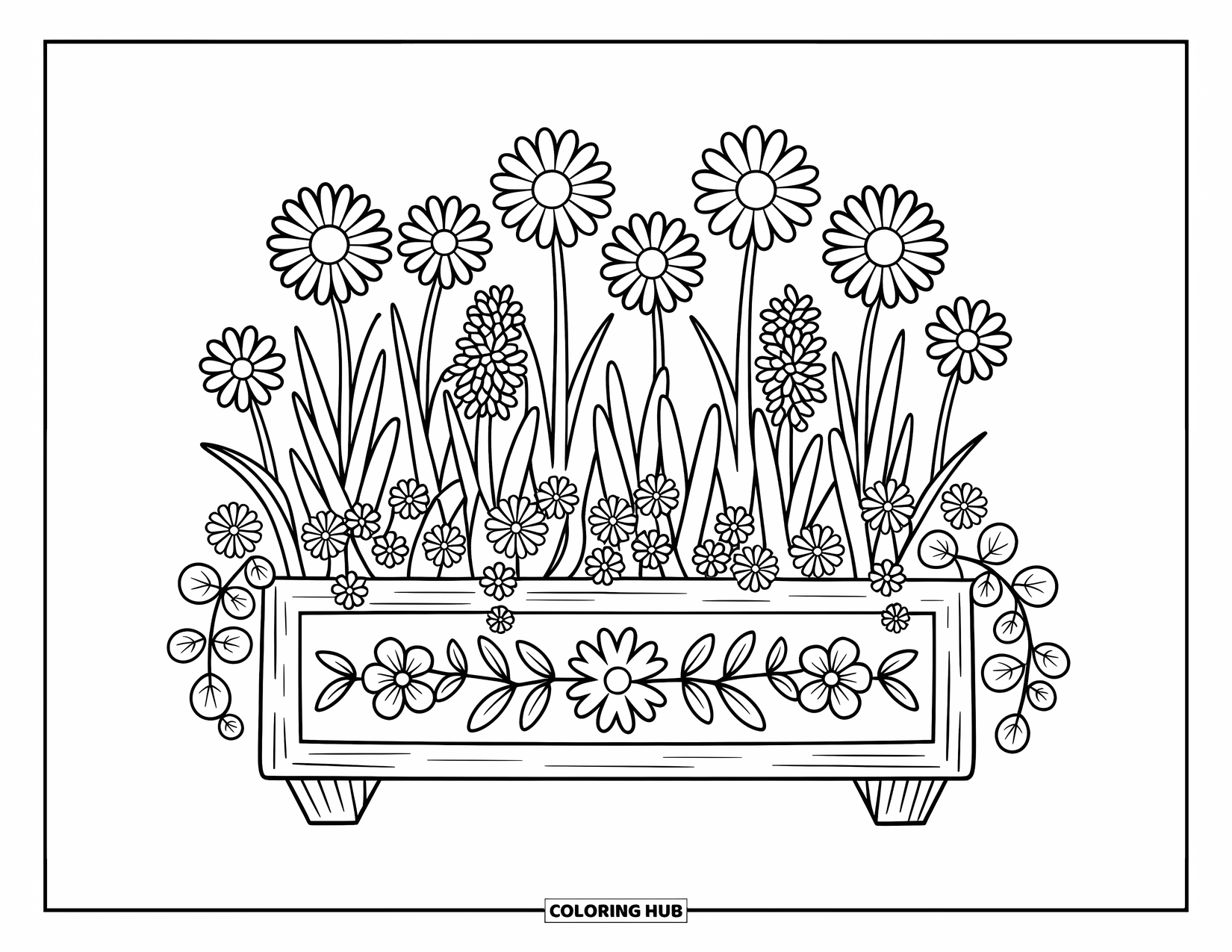 110+ Spring Flowers Coloring Pages for Kids & Adults (Free Printable PDFs)