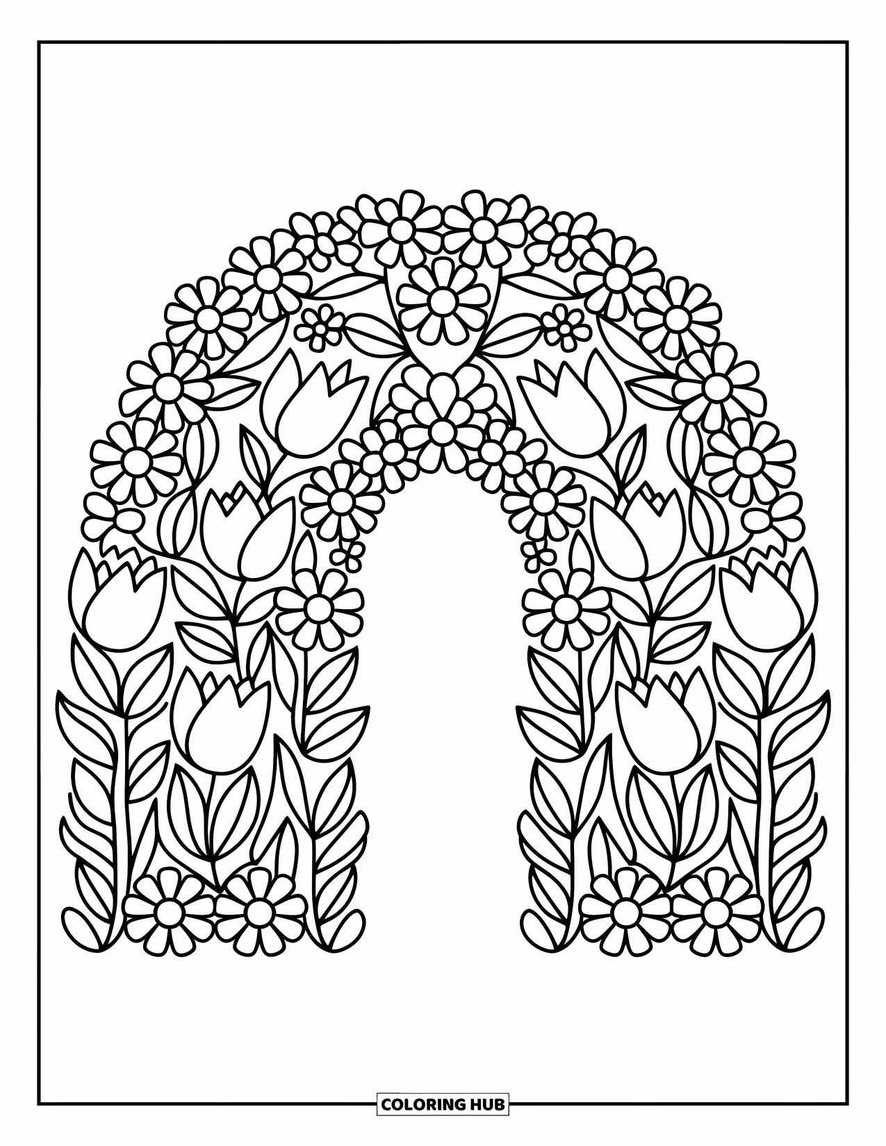 110+ Spring Flowers Coloring Pages for Kids & Adults (Free Printable PDFs)