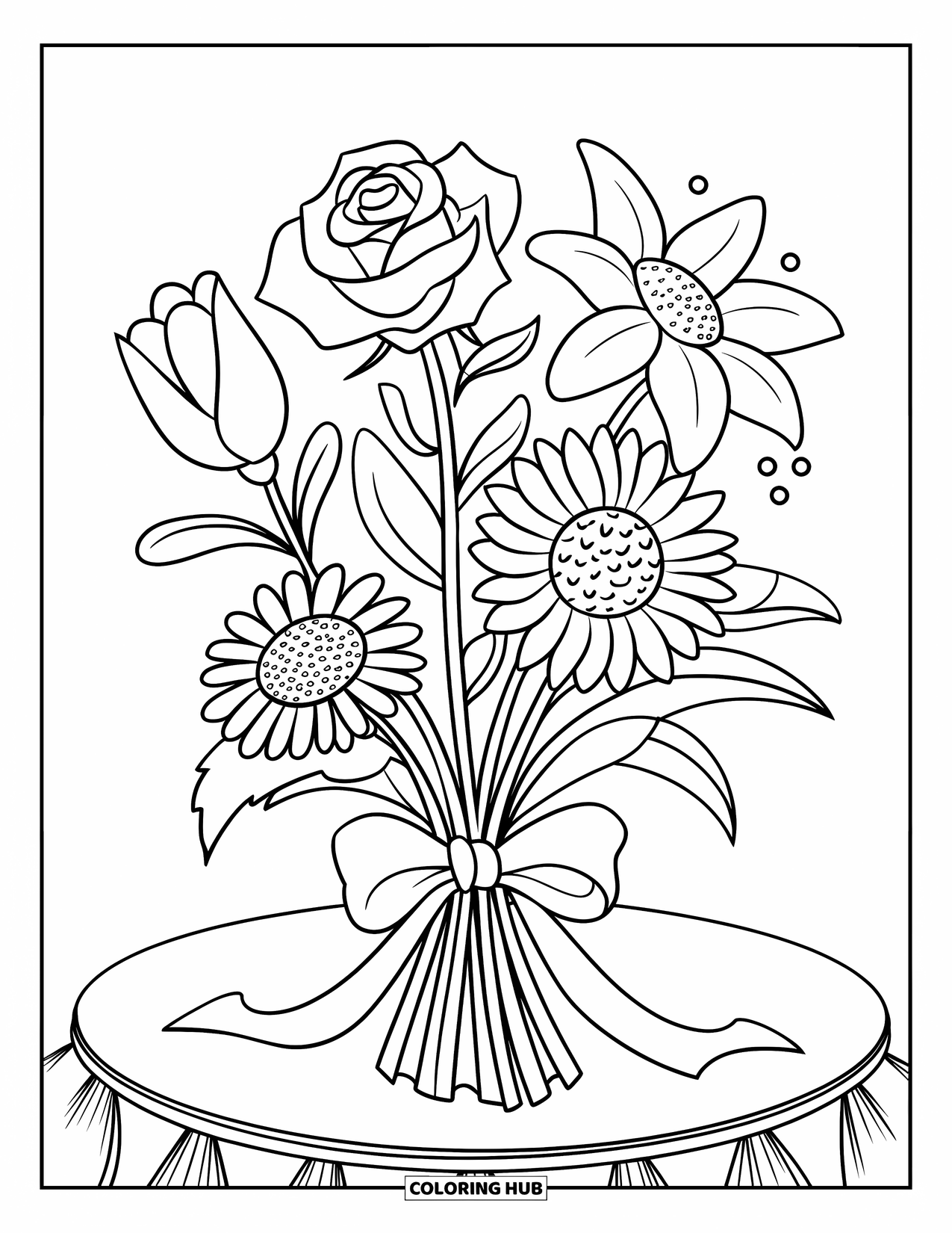 110+ Spring Flowers Coloring Pages for Kids & Adults (Free Printable PDFs)