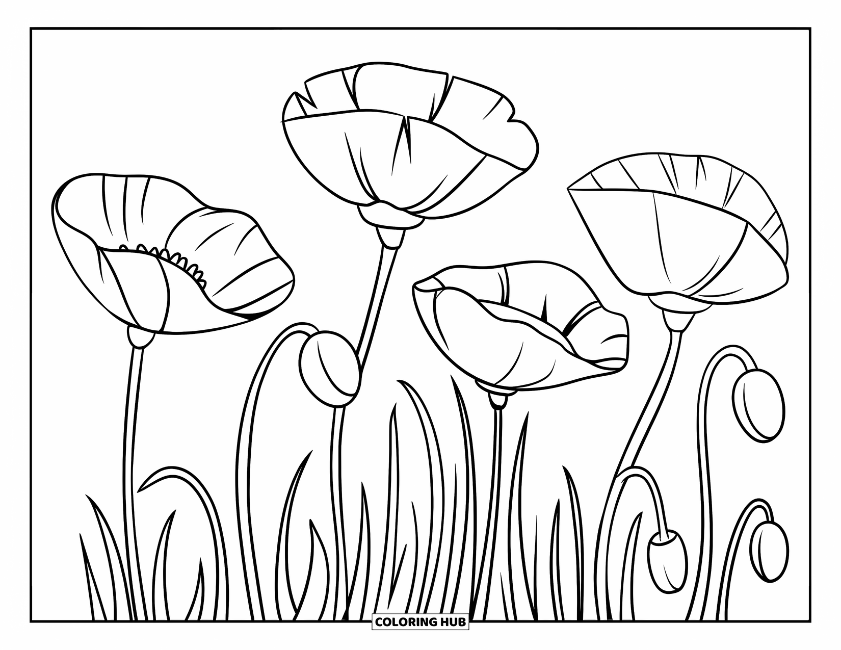 110+ Spring Flowers Coloring Pages for Kids & Adults (Free Printable PDFs)