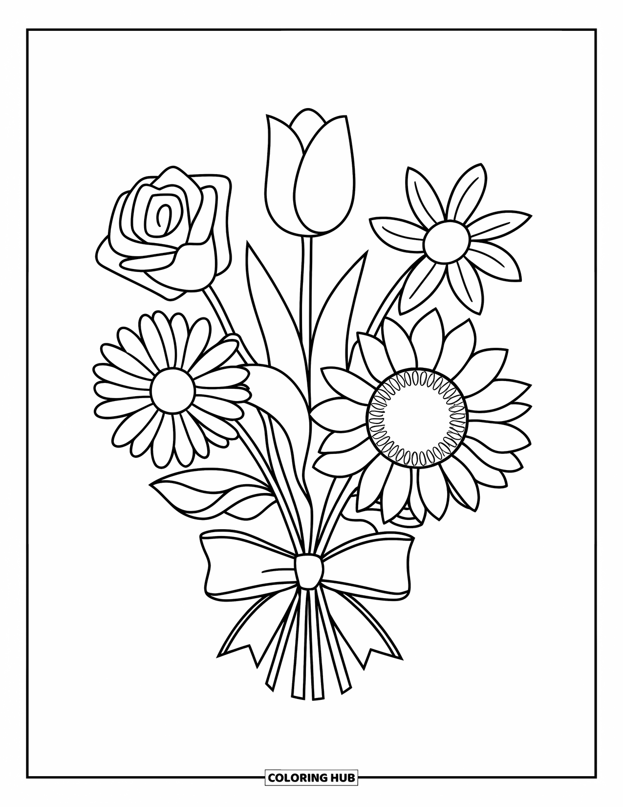 110+ Spring Flowers Coloring Pages for Kids & Adults (Free Printable PDFs)